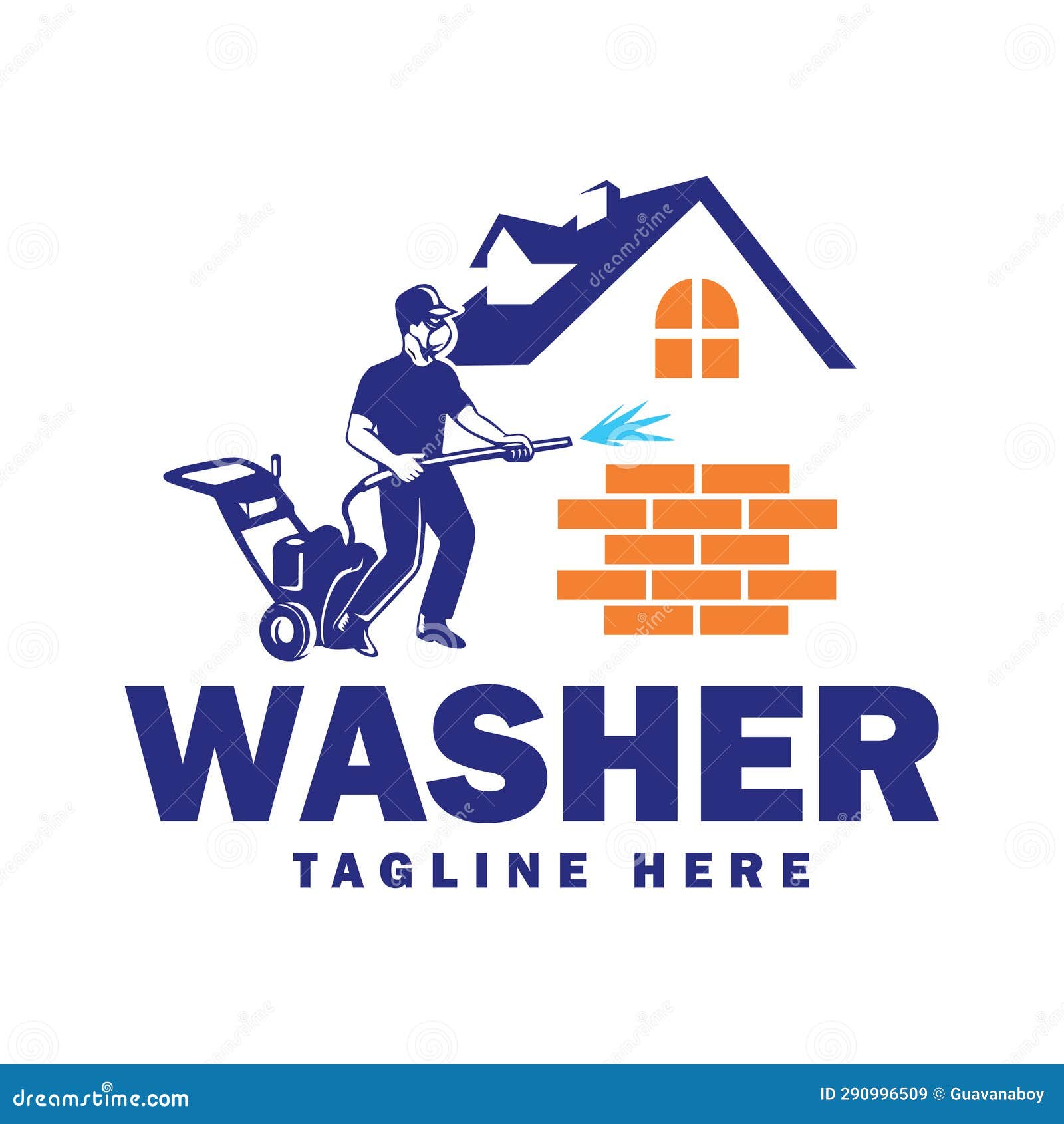 Premium Washer Logo Design Template Stock Illustration - Illustration ...