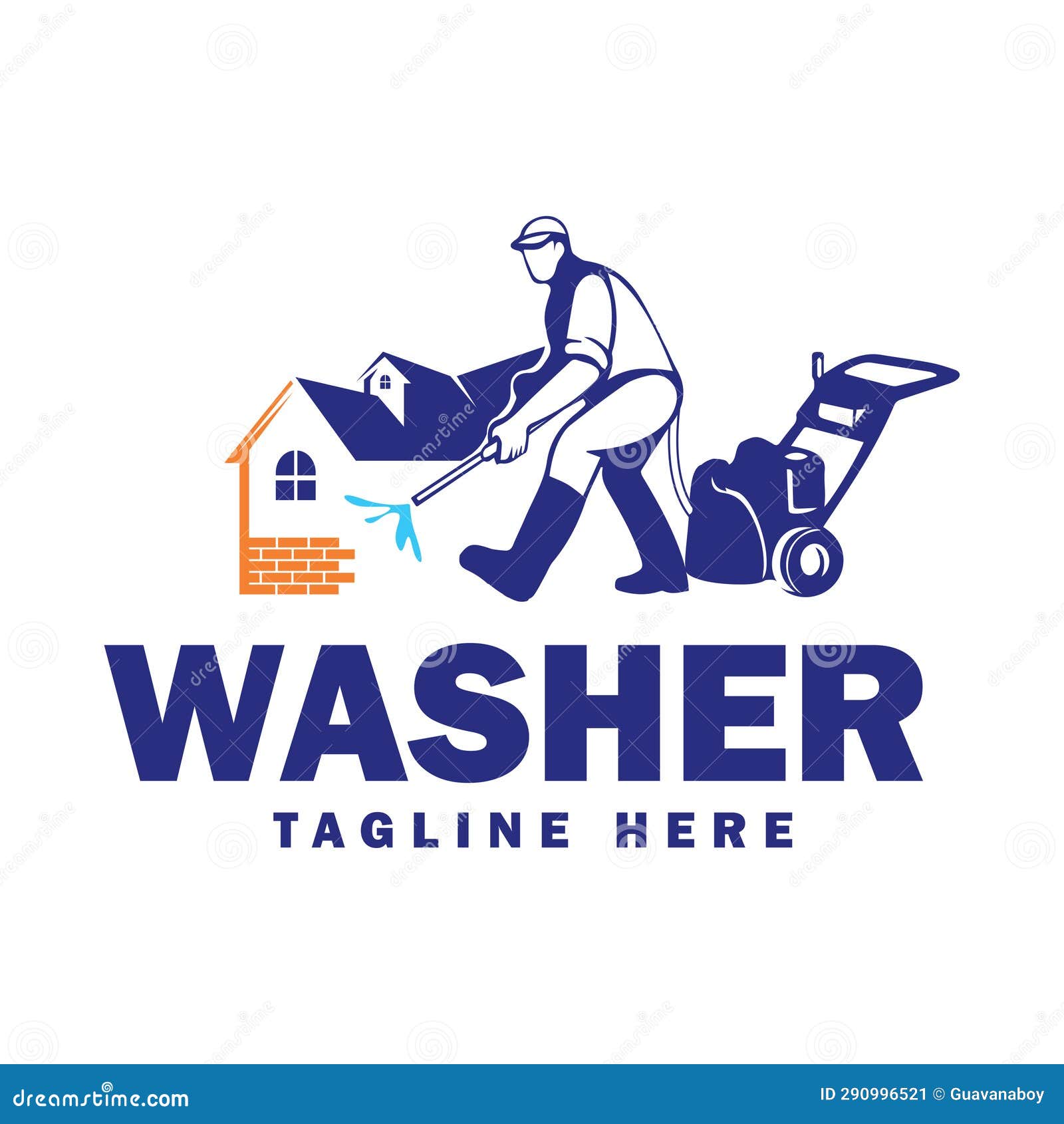 Premium Washer Logo Design Template Stock Illustration - Illustration ...