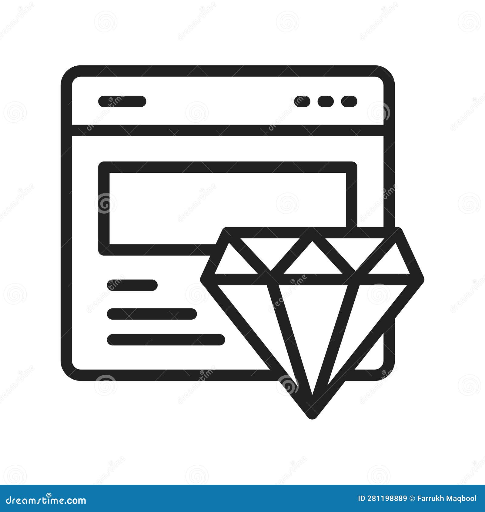 Premium Website Icon Image. Stock Vector - Illustration of concept ...