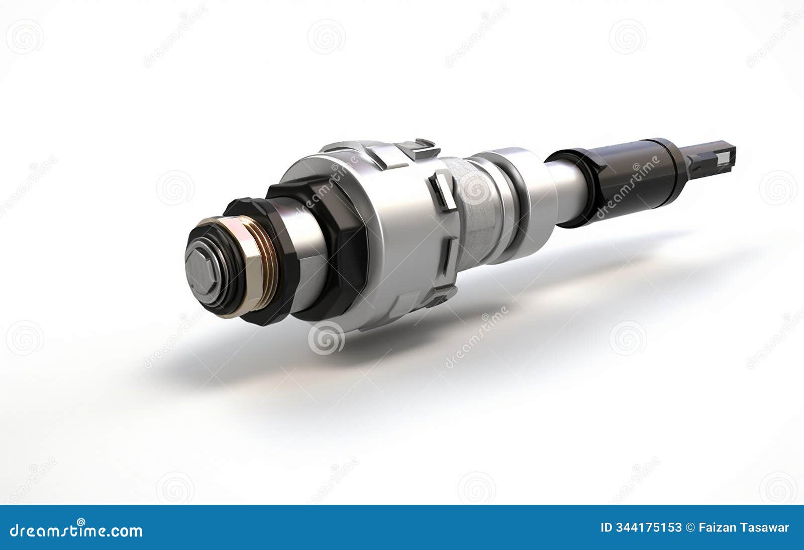 Premium White Oxygen Sensor for Engine Efficiency Stock Image - Image ...