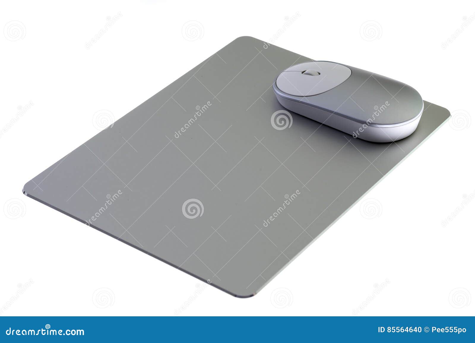 Premium Wireless Mouse in Aluminium Mouse Pad Stock Photo - Image of ...