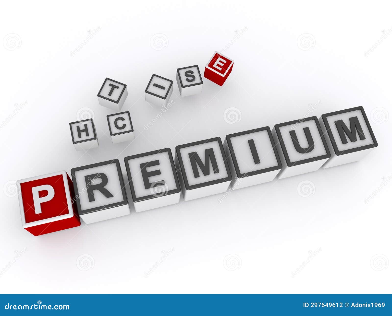 Premium Word Block on White Stock Photo - Image of exclusive, notch ...