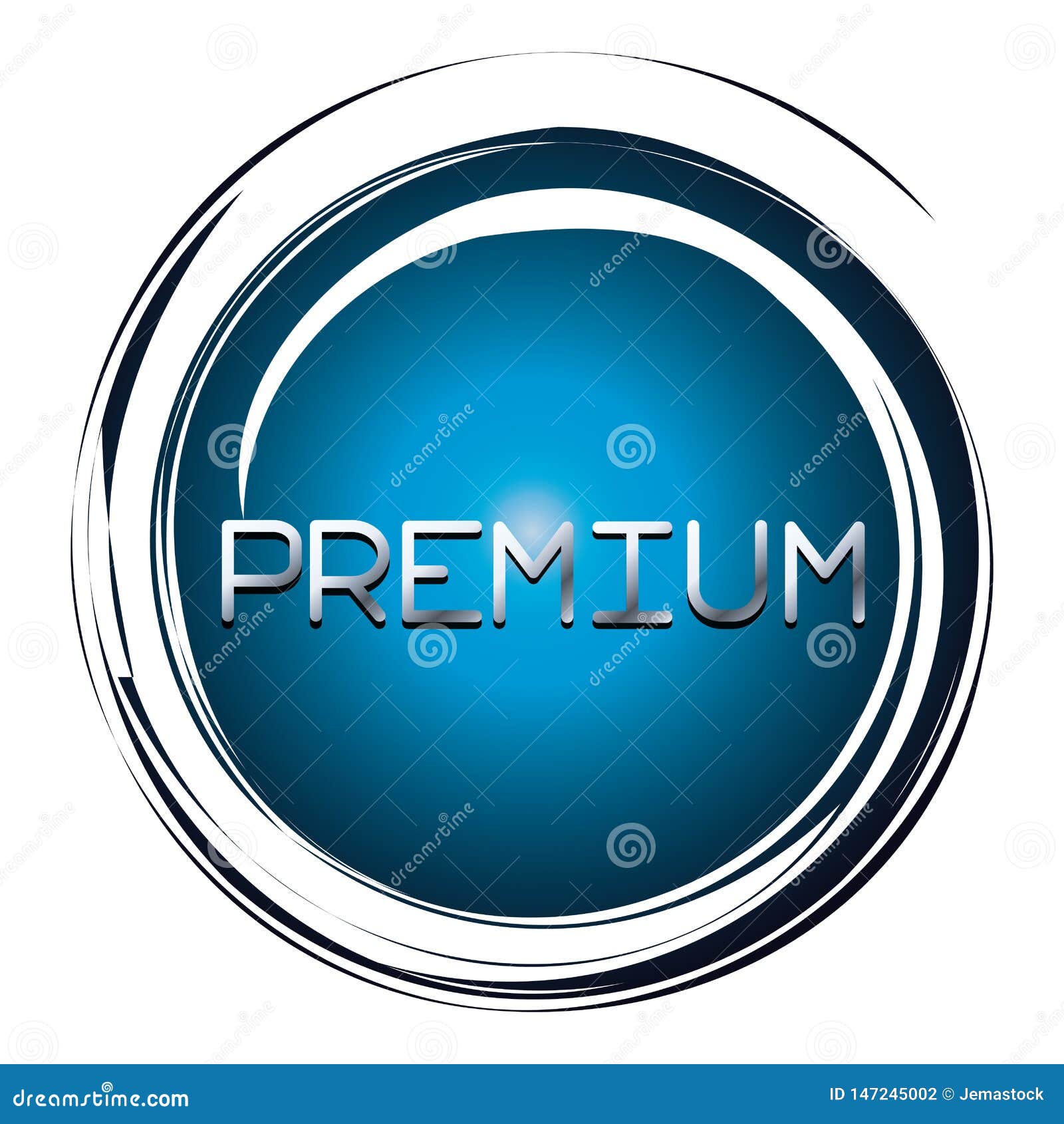 Premium Word on Blue Button Stock Vector - Illustration of design ...