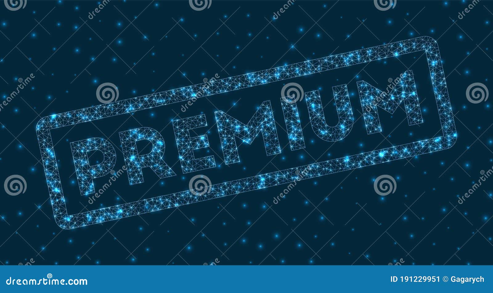 Premium Word in Digital Style. Stock Vector - Illustration of ...