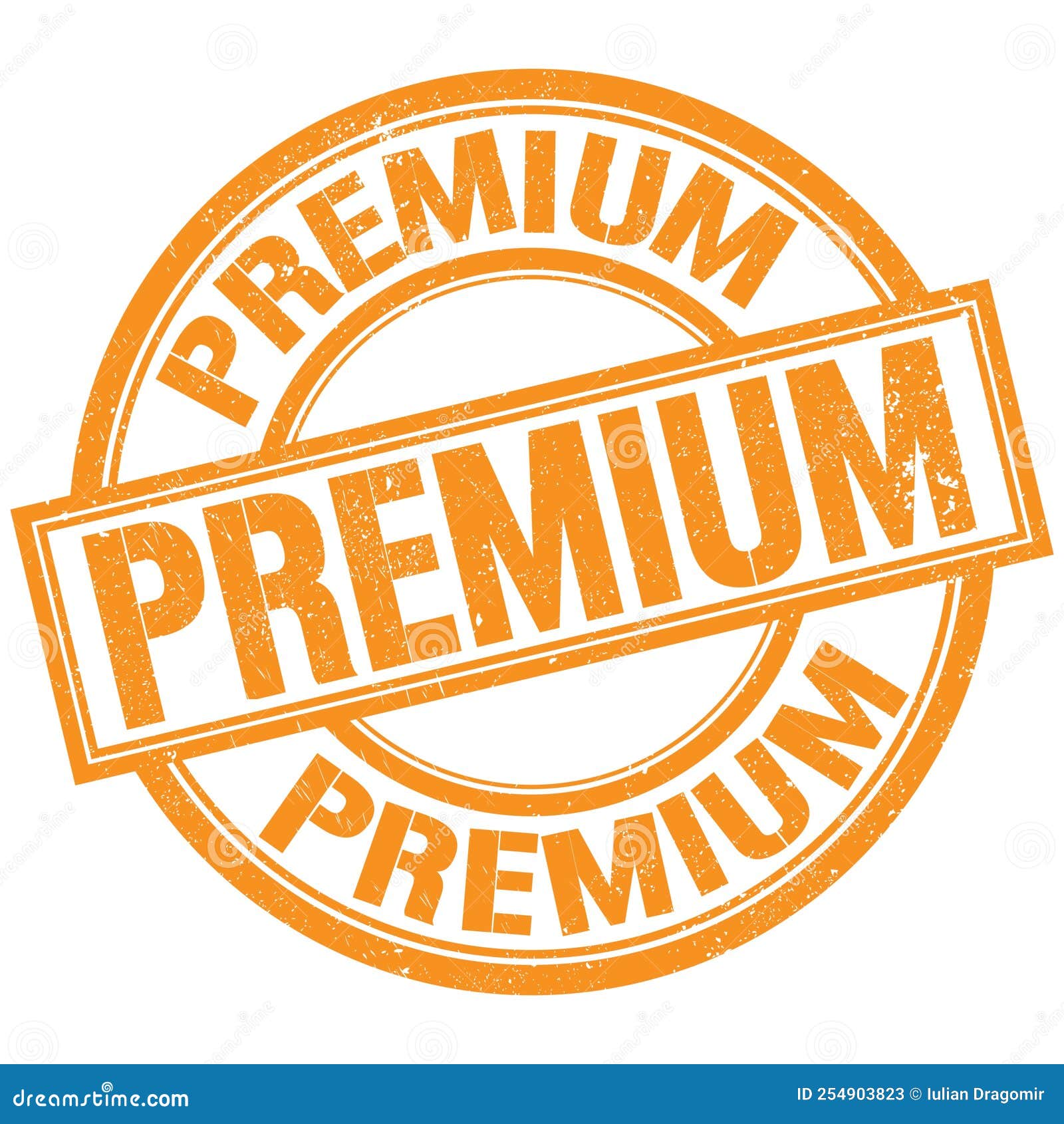 PREMIUM Written Word on Orange Stamp Sign Stock Illustration ...