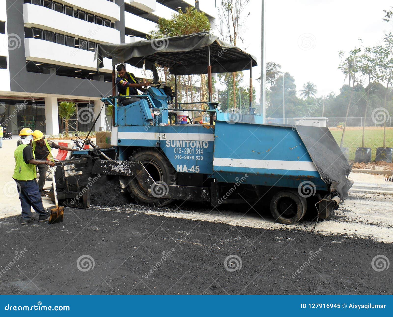 Premix Work by Construction Workers. Editorial Image - Image of pattern ...