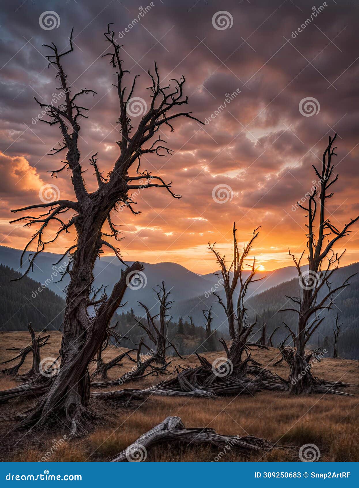 Premonition of Desolate Nature Scene, Created with Generative AI ...