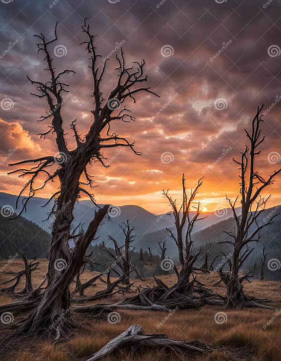 Premonition of Desolate Nature Scene, Created with Generative AI ...