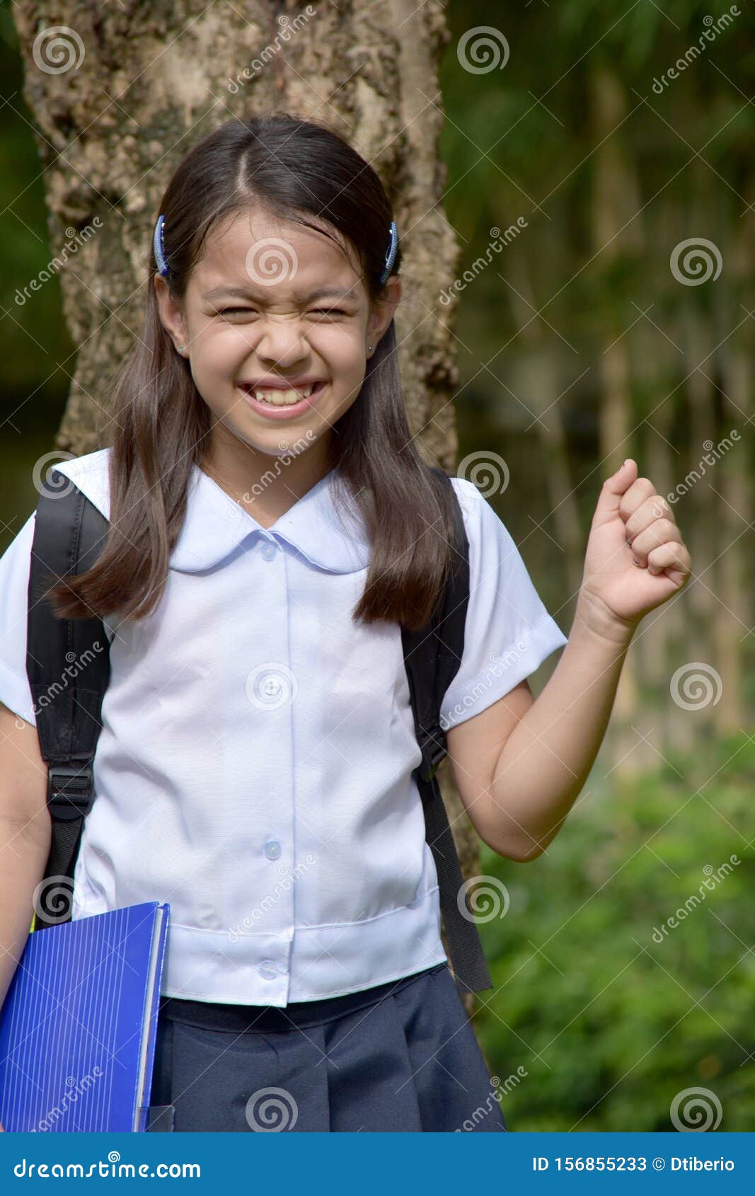 Prep Girl Student and Happiness with Books Stock Image - Image of ...