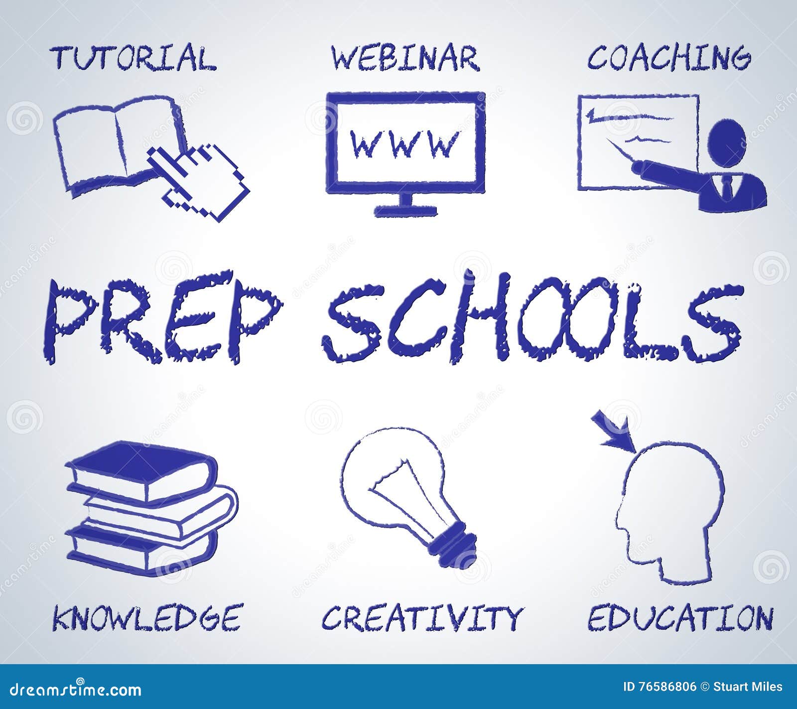 Prep Schools Shows Training Web Site and Educated Stock Illustration ...