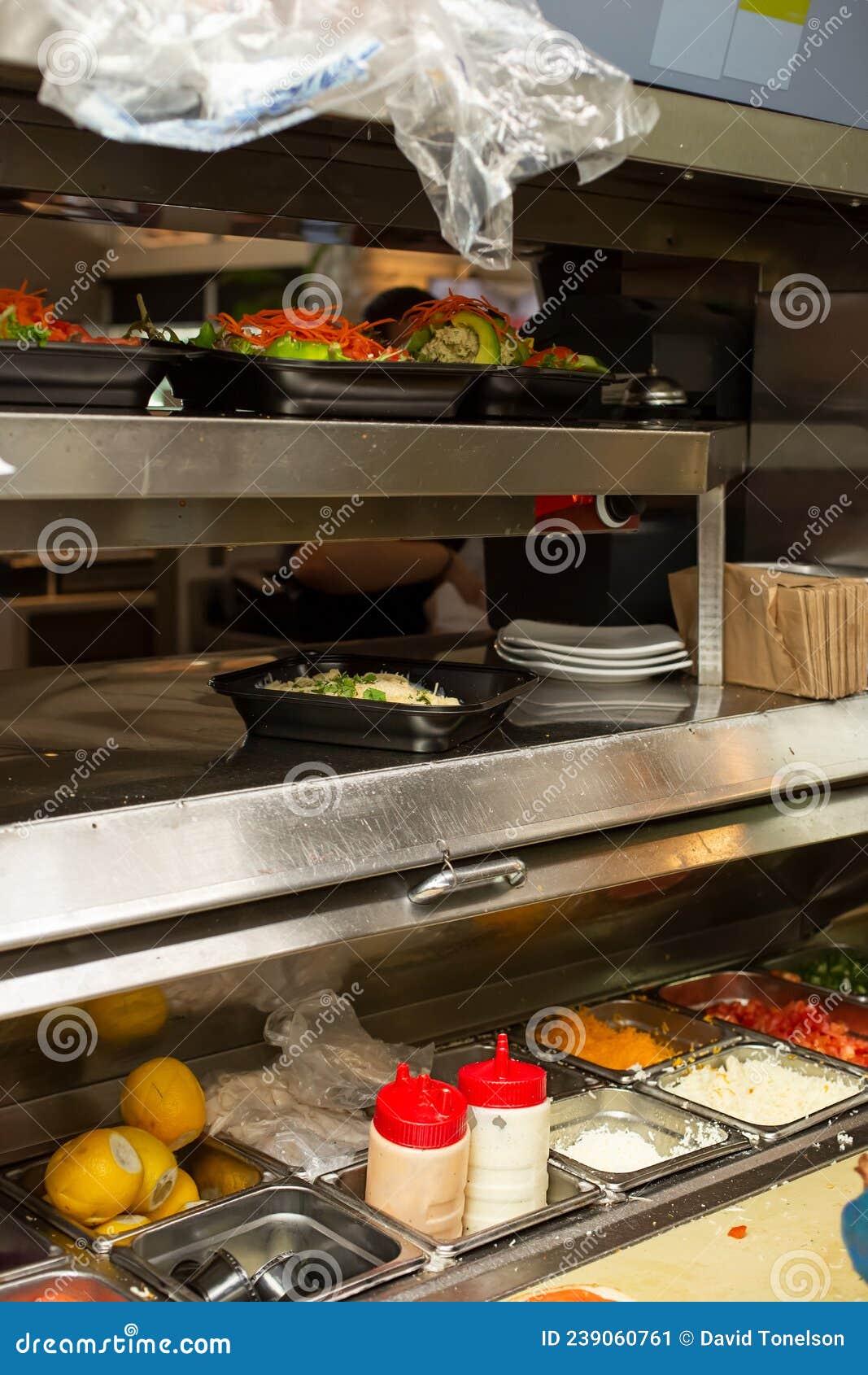 Prep Station and Pass through Window Stock Image - Image of meal ...