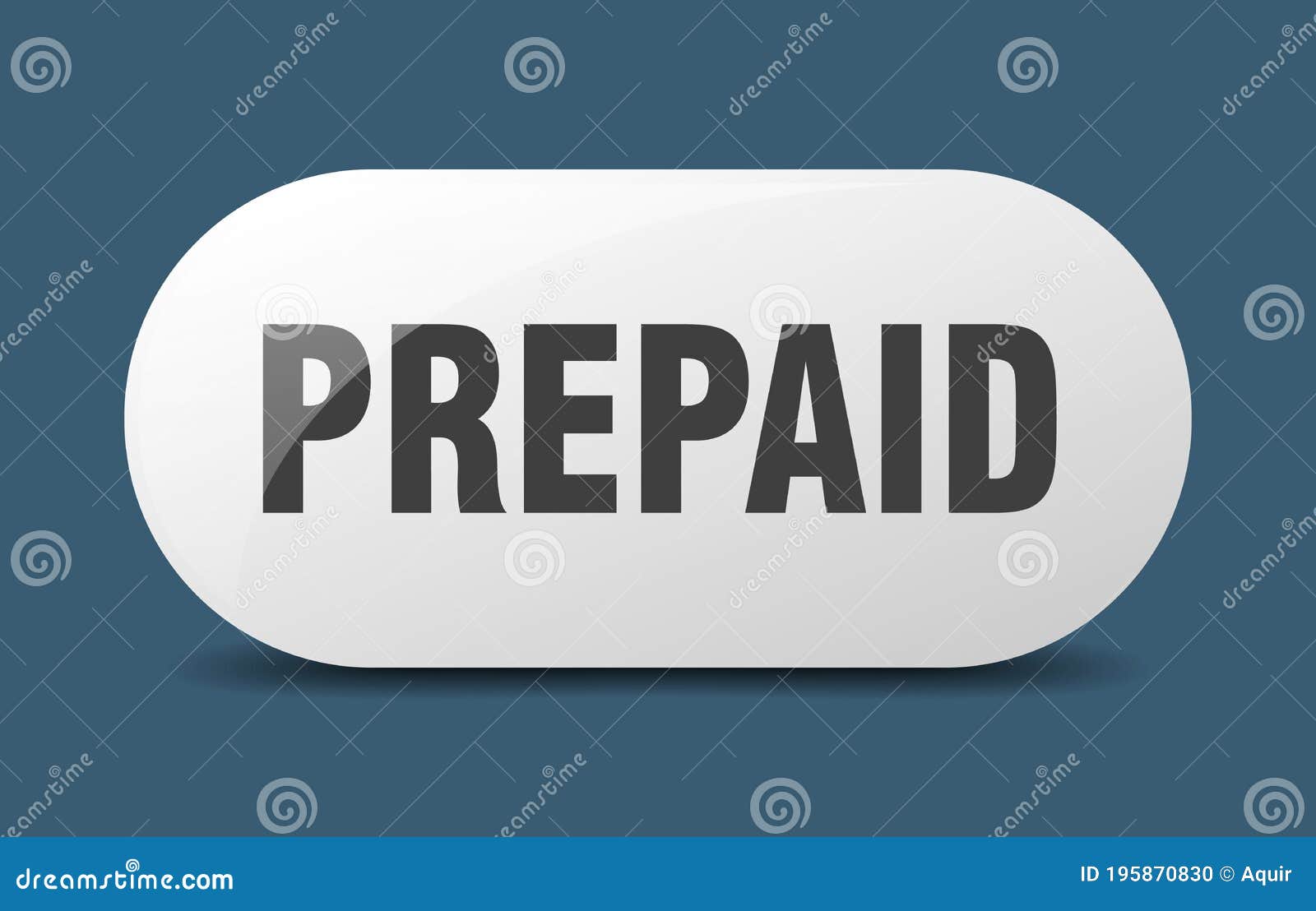 Prepaid Button. Sticker. Banner. Rounded Glass Sign Stock Vector ...