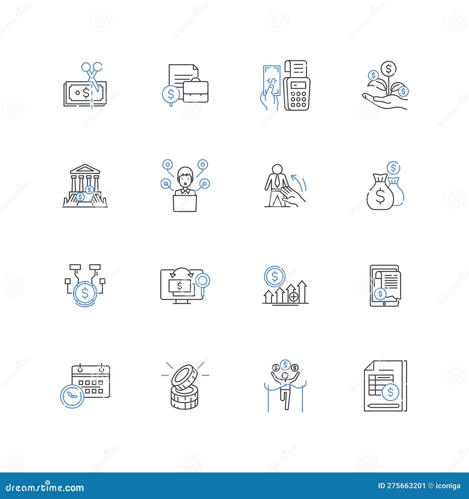 Prepaid Card Line Icons Collection. Convenience, Security, Flexibility ...