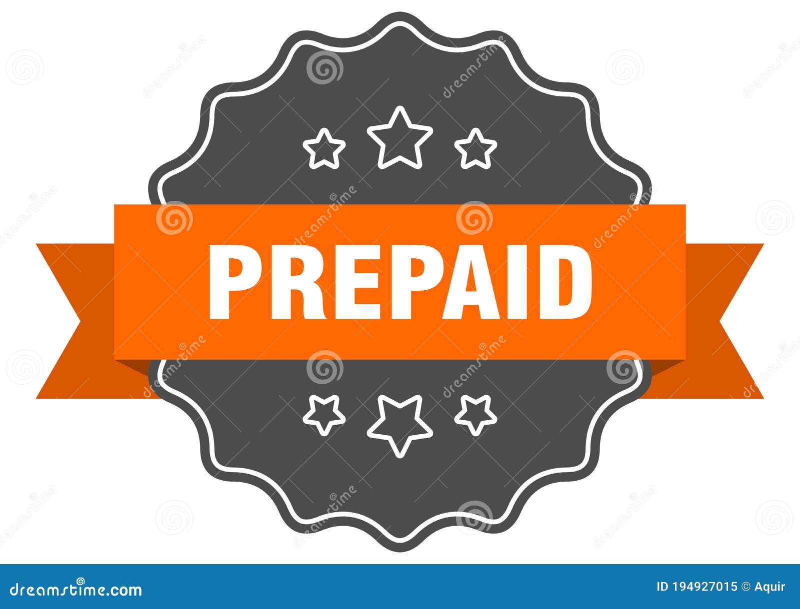 Prepaid Label. Prepaid Isolated Seal. Sticker. Sign Stock Vector ...