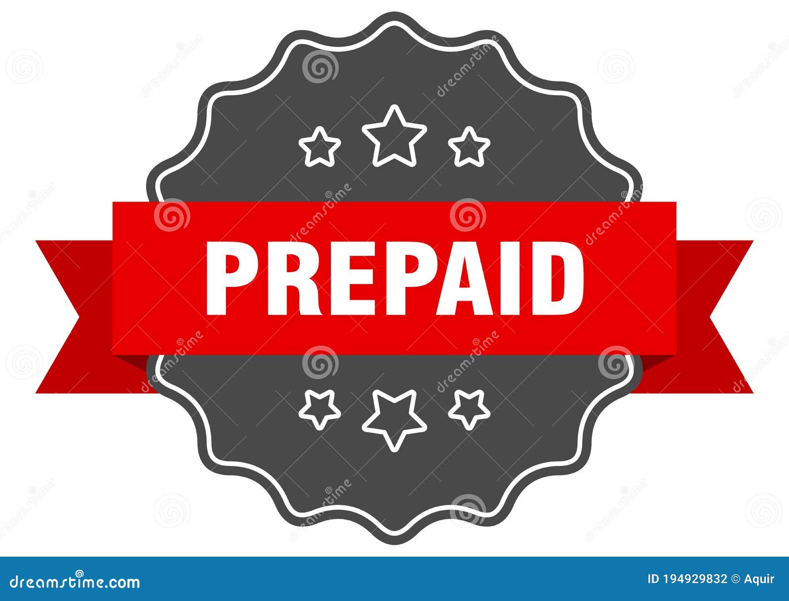 Prepaid Label. Prepaid Isolated Seal. Sticker. Sign Stock Vector ...