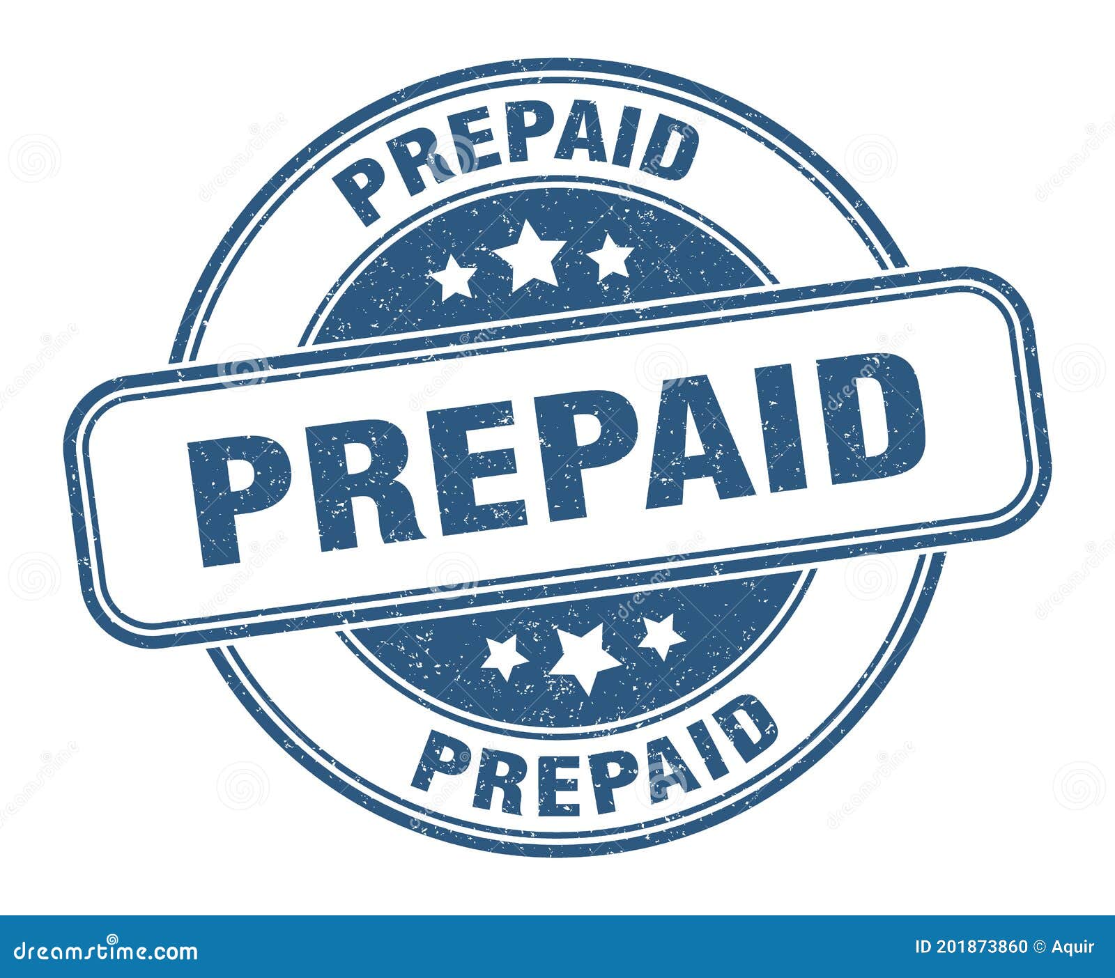 Prepaid Stamp. Prepaid Label. Round Grunge Sign Stock Vector ...