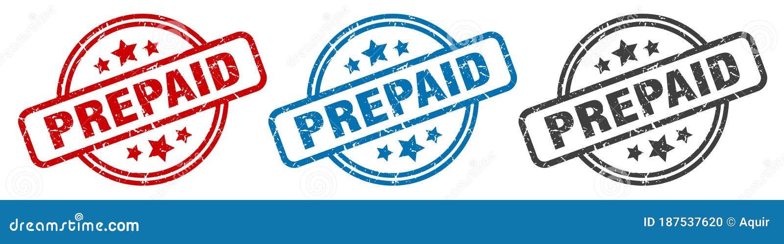 Prepaid Stamp. Prepaid Round Isolated Sign Stock Vector - Illustration ...