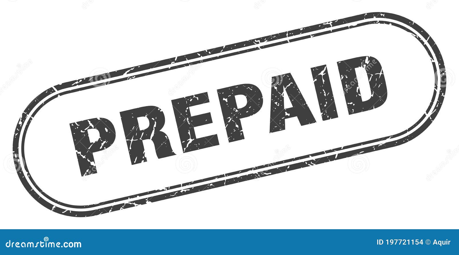 Prepaid Stamp. Rounded Grunge Textured Sign. Label Stock Vector ...