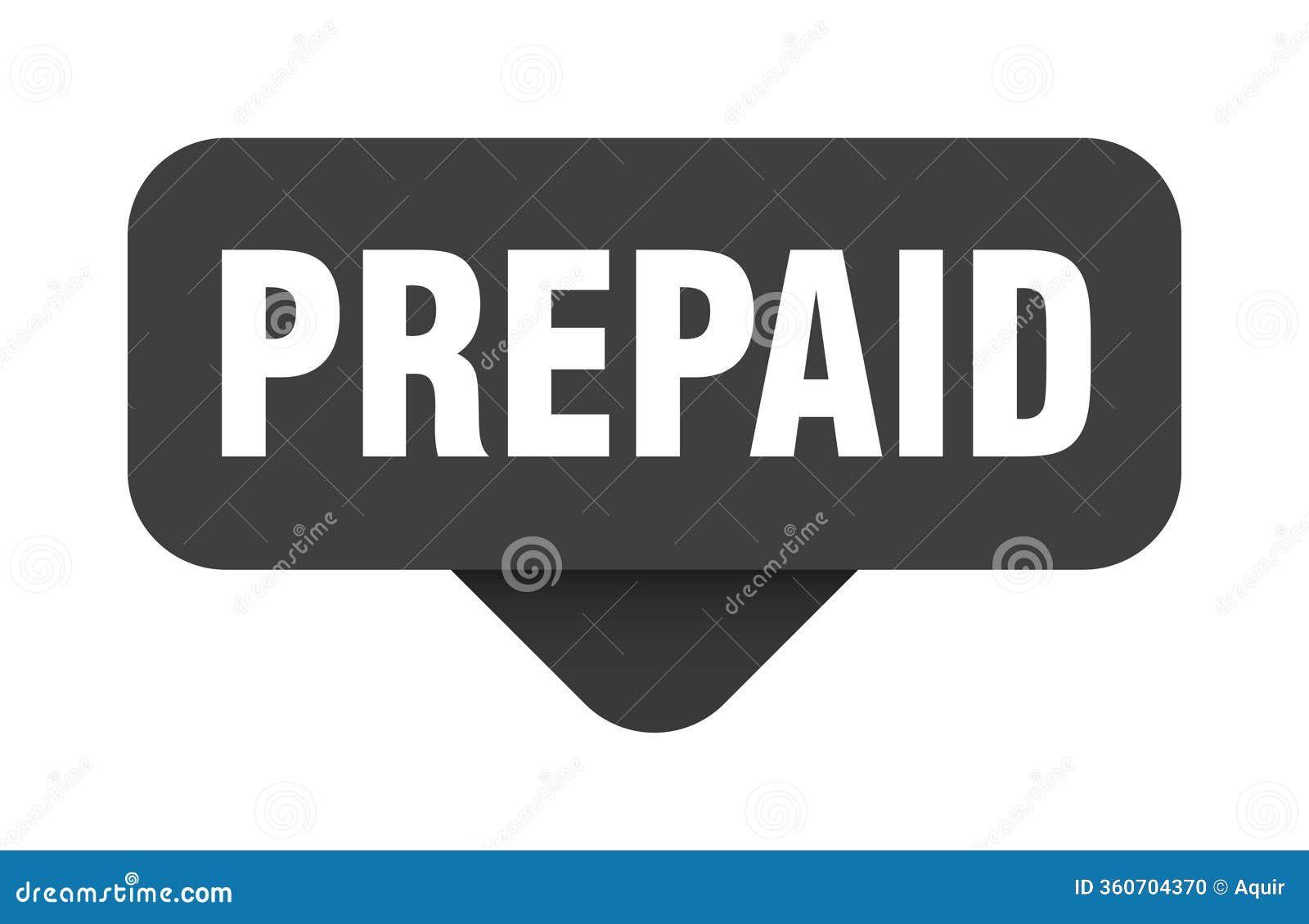 Prepaid Sticker. Prepaid Sign On Transparent Background Cartoon Vector ...