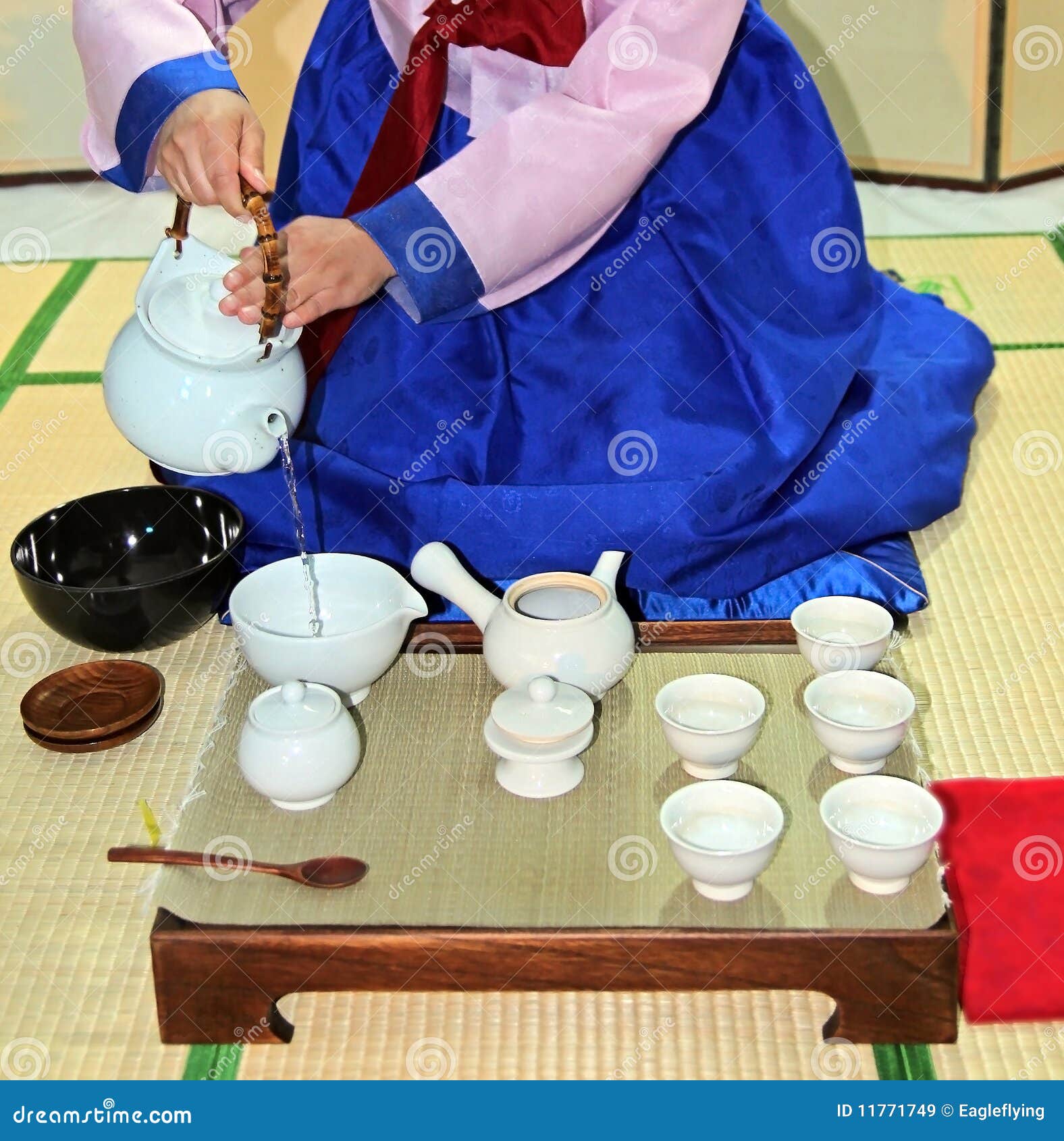 Preparación de té coreano imagen de archivo. Imagen de vector - 11771749