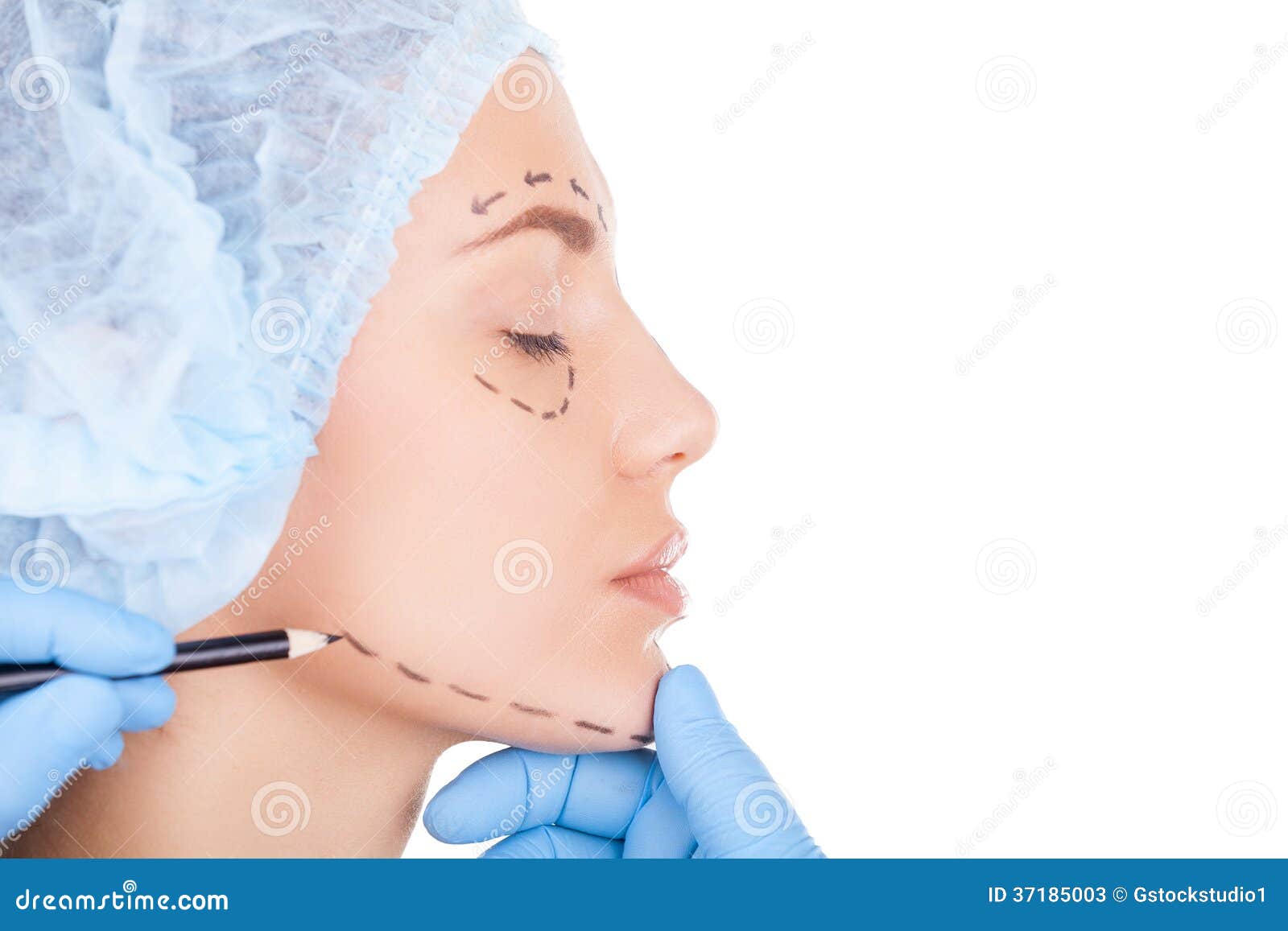 Preparación Del Paciente Para La Cirugía. Imagen de archivo - Imagen de ...