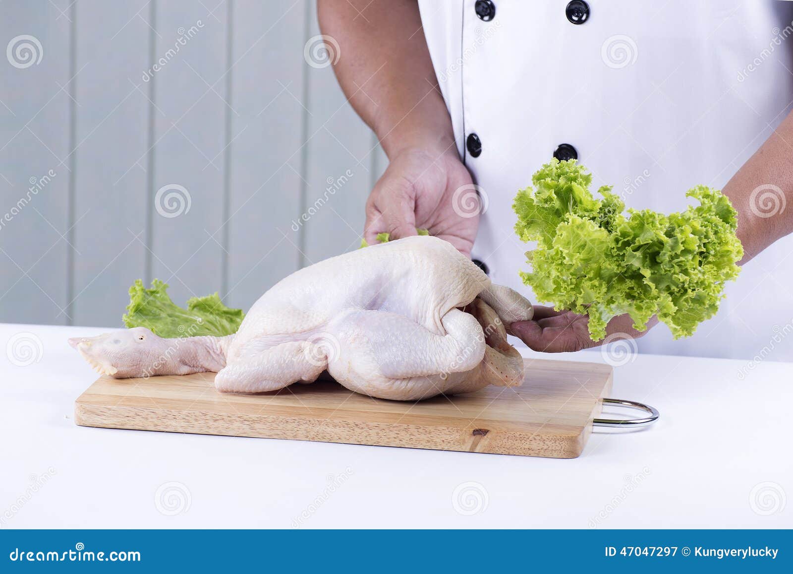 Preparado Cocinando El Pollo Crudo Imagen de archivo - Imagen de fresco ...