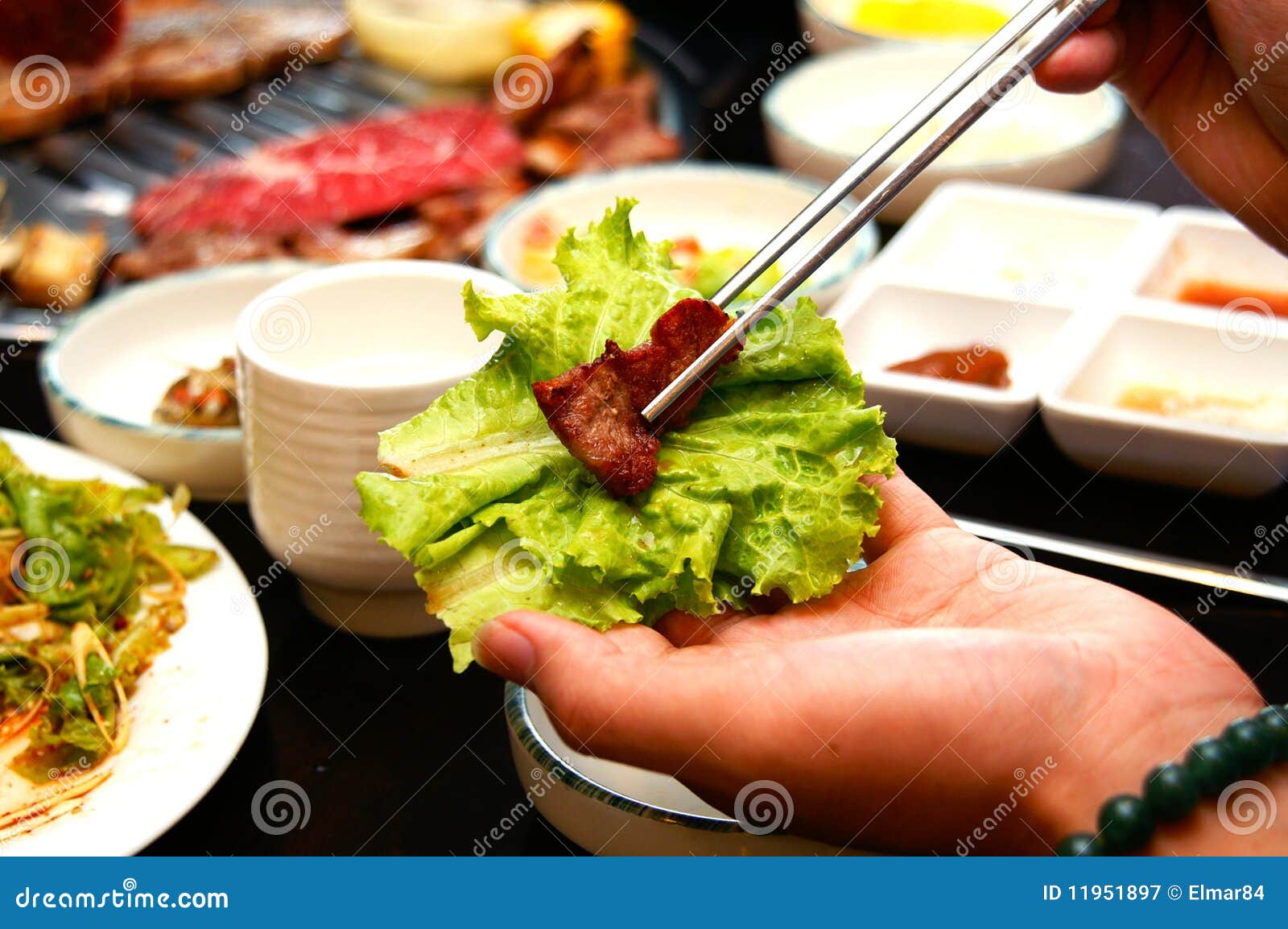 Preparando o prato coreano imagem de stock. Imagem de delicioso - 11951897