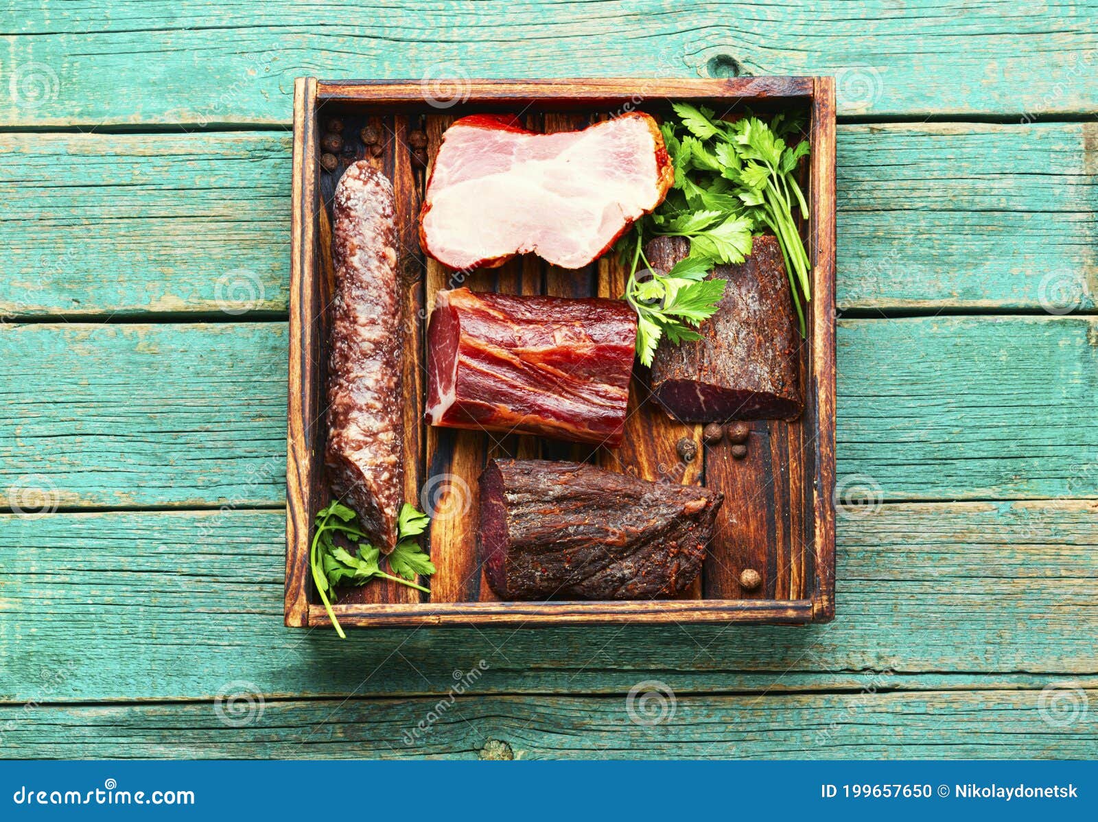 Preparar carne curada foto de stock. Imagem de carne - 199657650