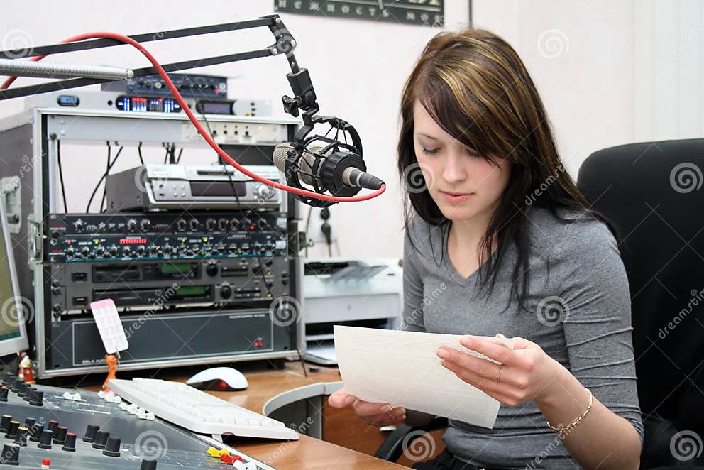 Preparation for Announcing News Stock Photo - Image of live, speech ...