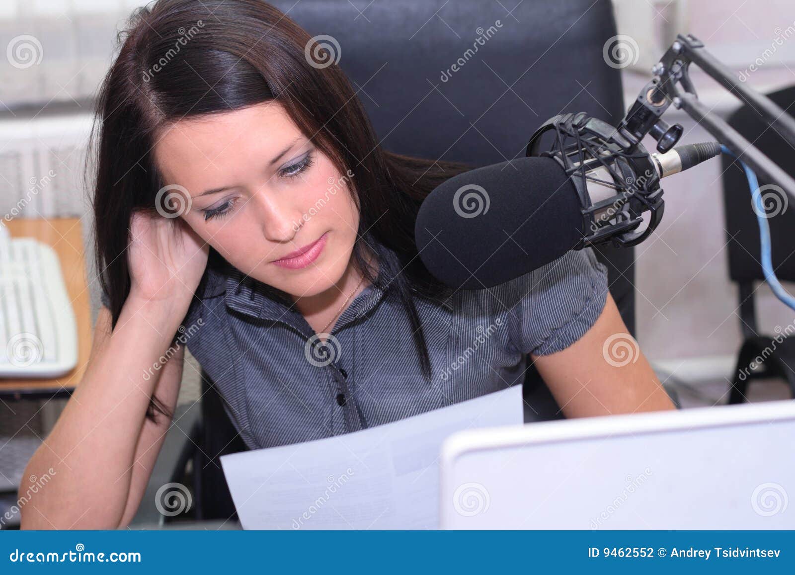 Preparation for Announcing News Stock Photo - Image of live ...