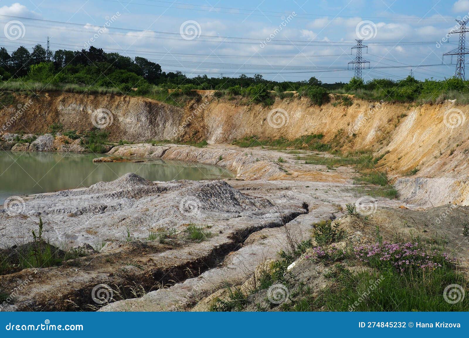 Area after sand mining stock photo. Image of cliff, mining - 274845232