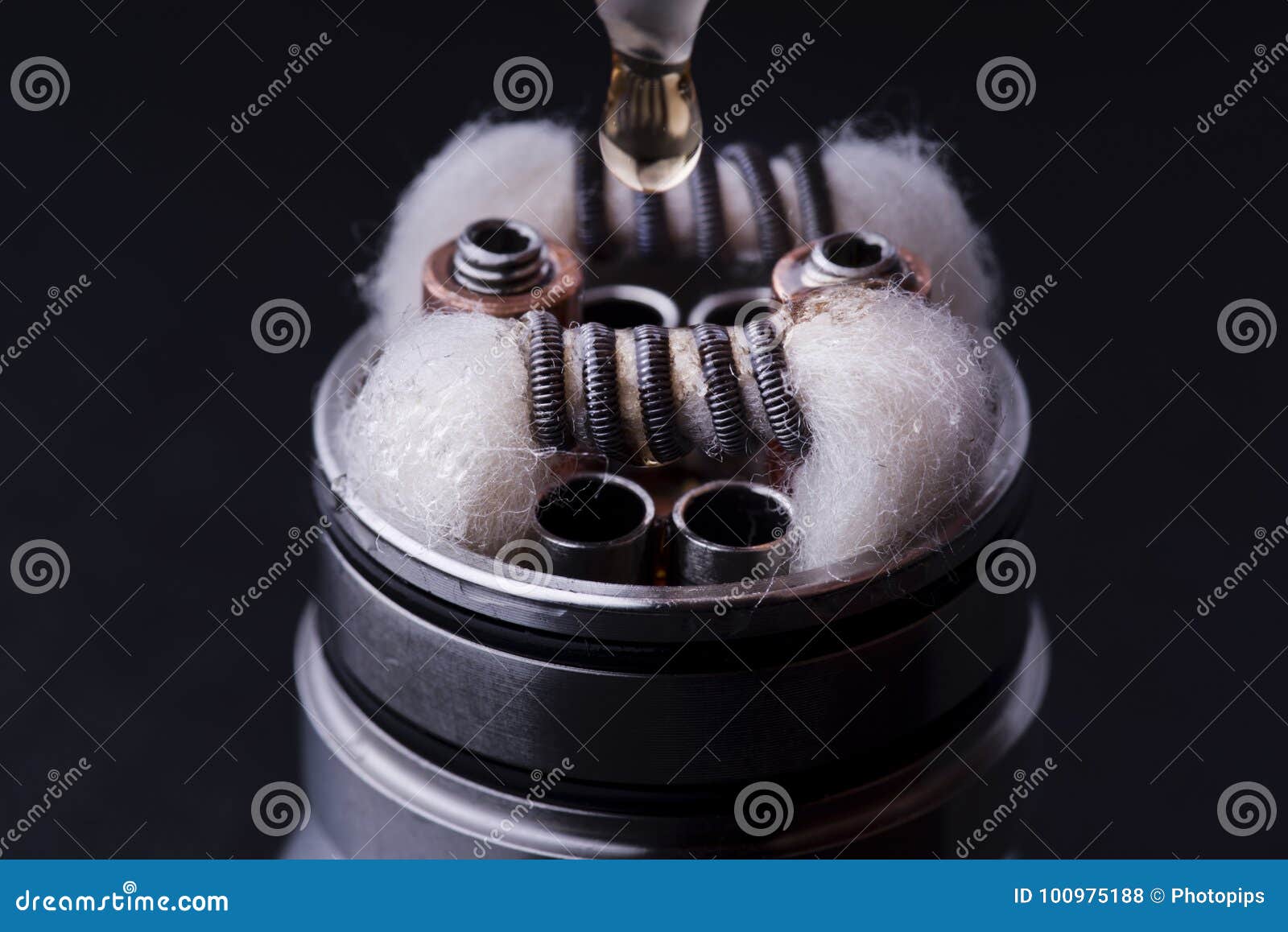 Vape, e cigarette atomizer stock photo. Image of resistance - 100975188