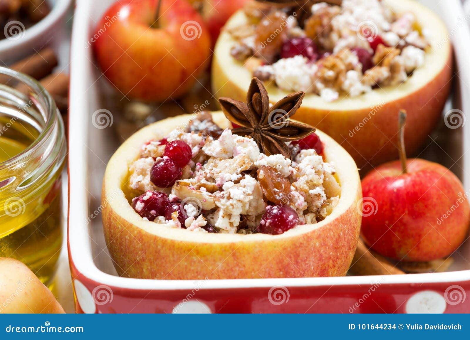 Preparation of Baked Apples, Closeup Stock Photo - Image of appetizer ...