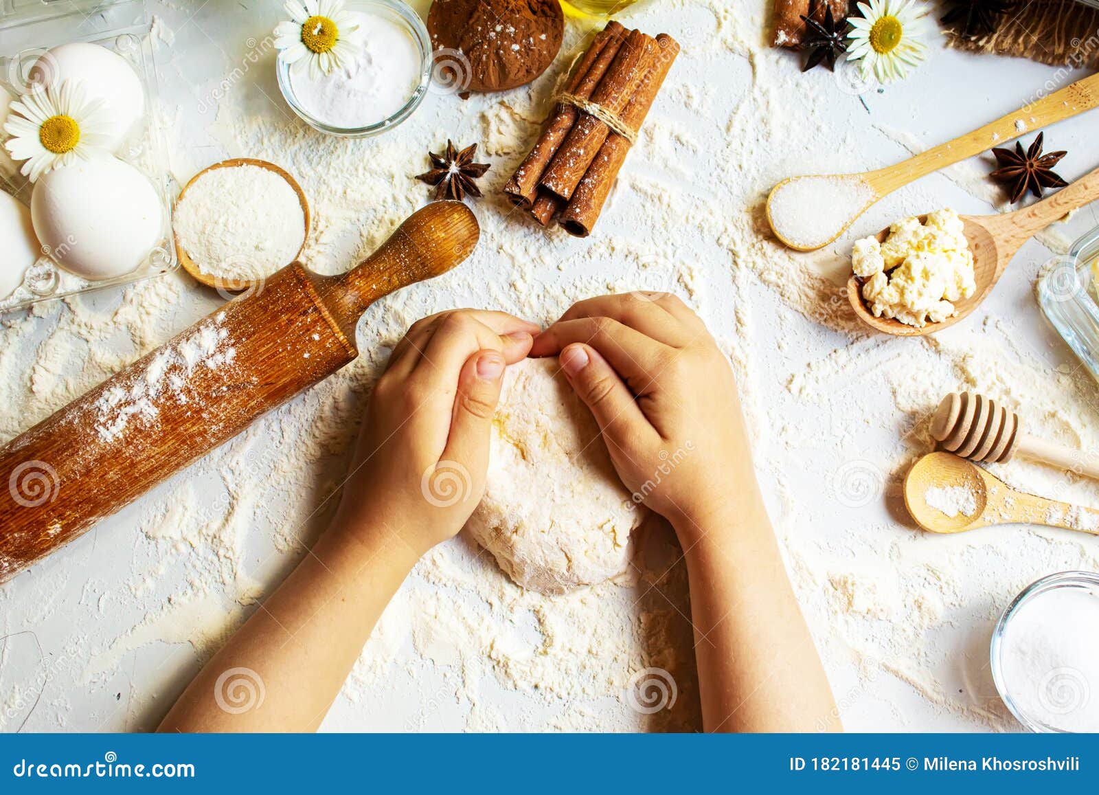 Preparation for Baking. Culinary Concept. Top View Stock Image - Image ...