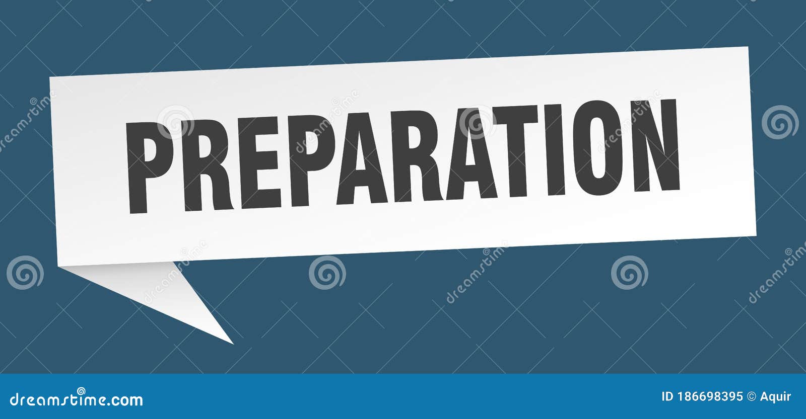 Preparation Banner. Preparation Speech Bubble Stock Vector ...