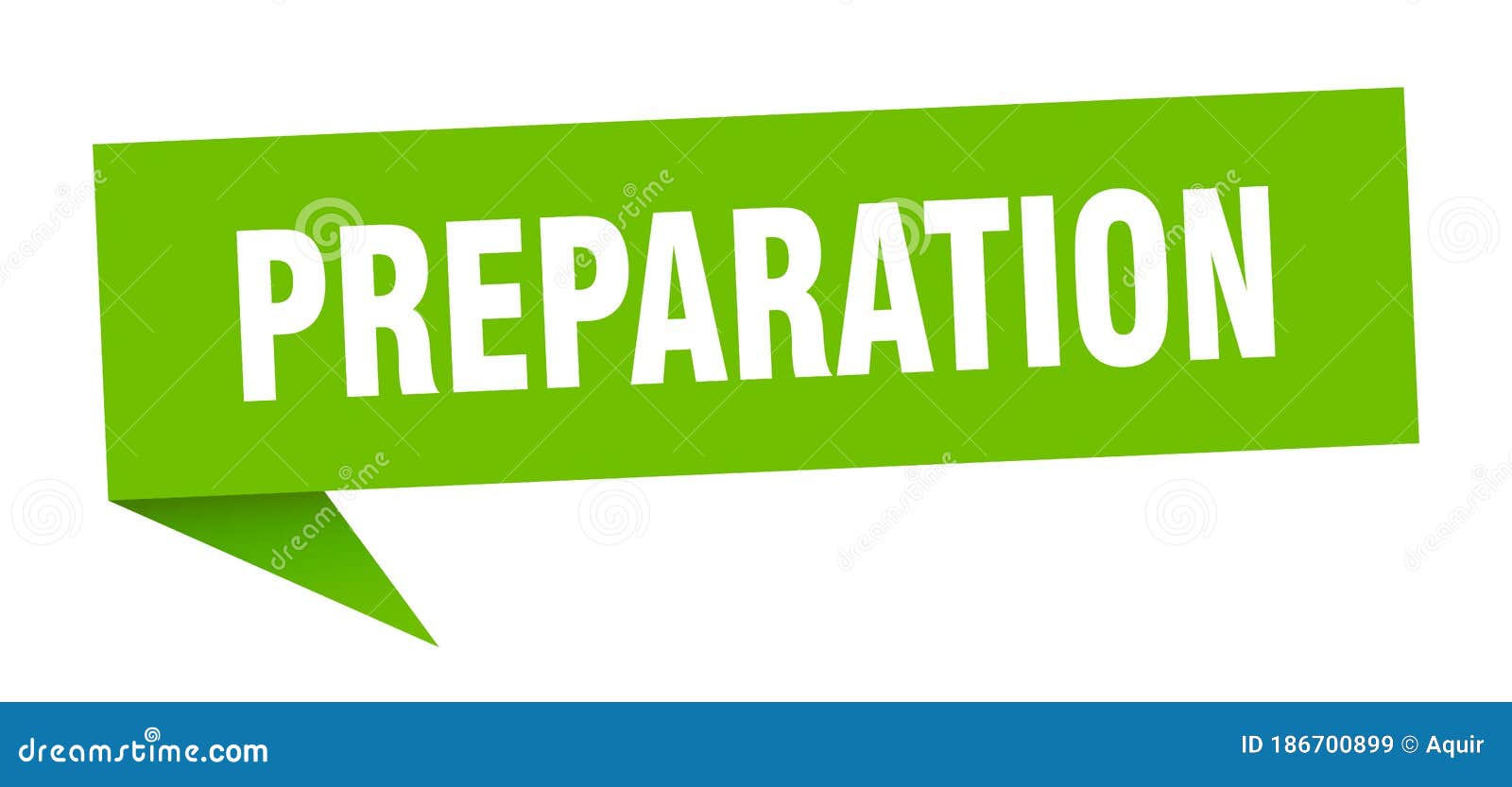 Preparation Banner. Preparation Speech Bubble Stock Vector ...