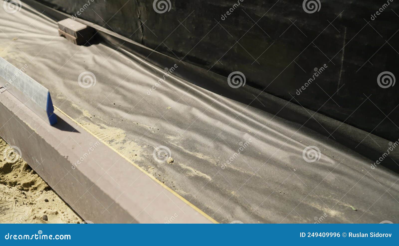 Preparation of the Base for Laying Paving Slabs. the Process of ...