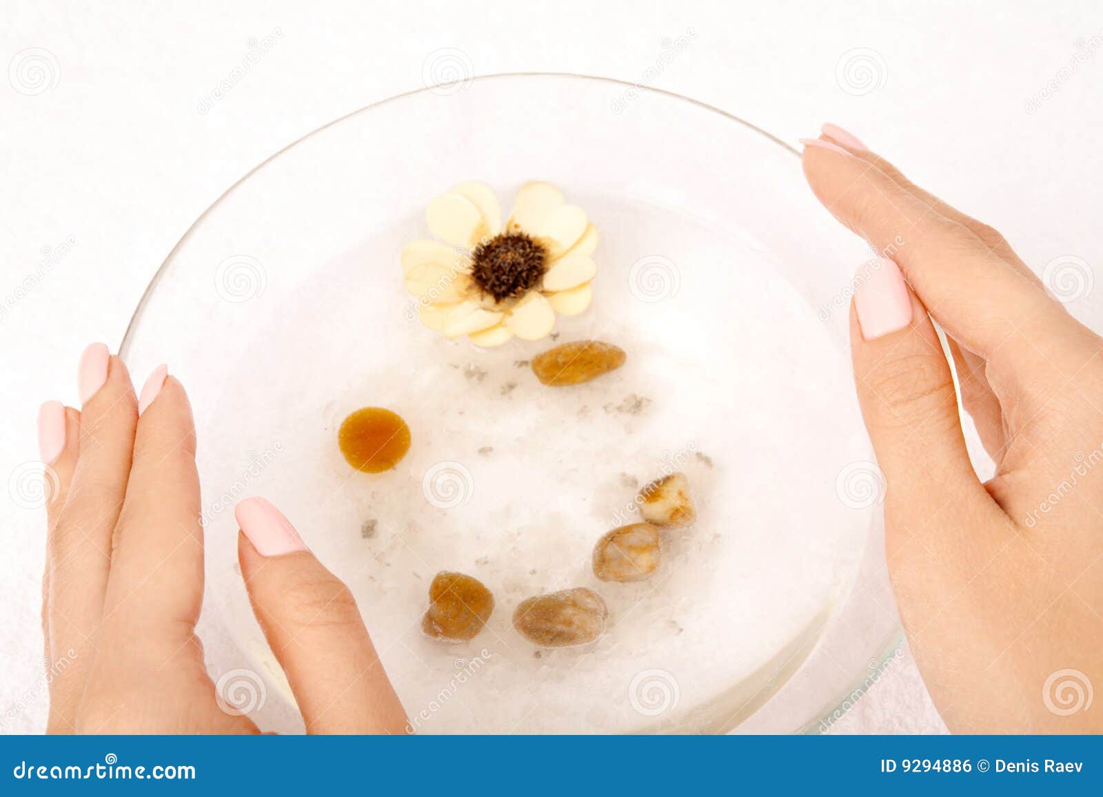 Preparation of a Bath for Hands Stock Photo - Image of lifestyle ...