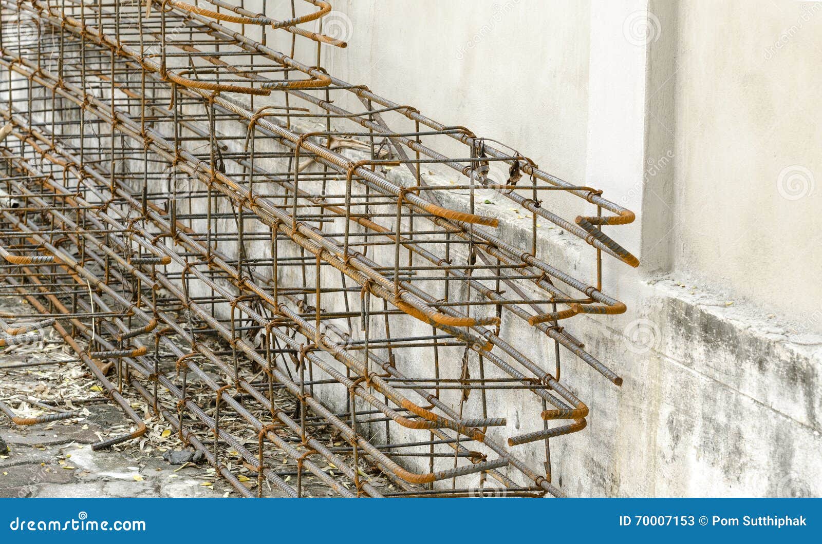 Preparation of Bonded Steel Poles for Construction at Constructi Stock ...