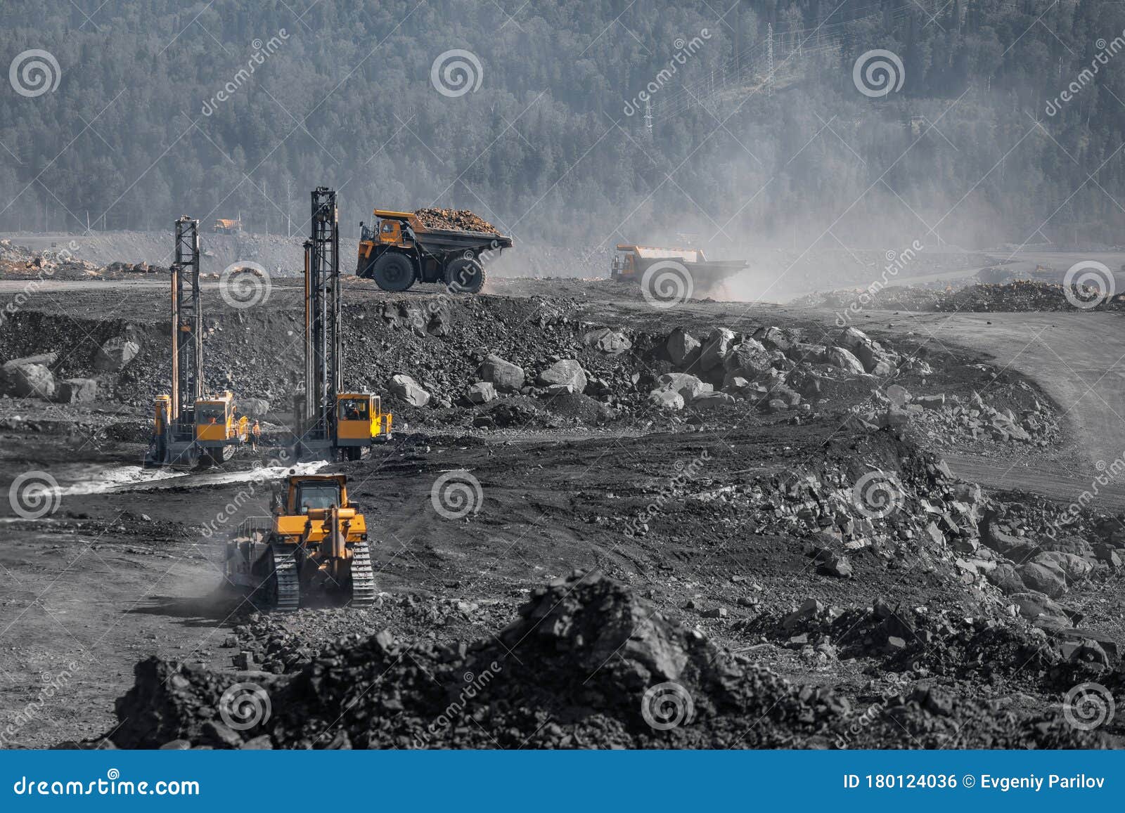 Preparation Boring Machines of Site for Blasting, Mineral Exploration ...