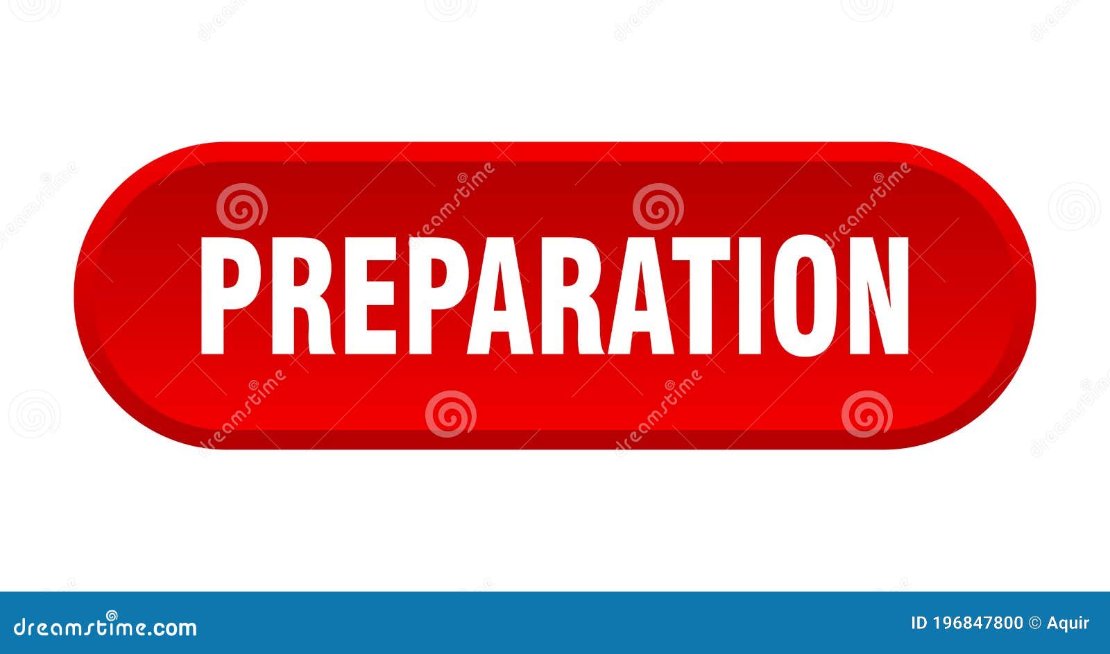 Preparation Button. Rounded Sign on White Background Stock Vector ...