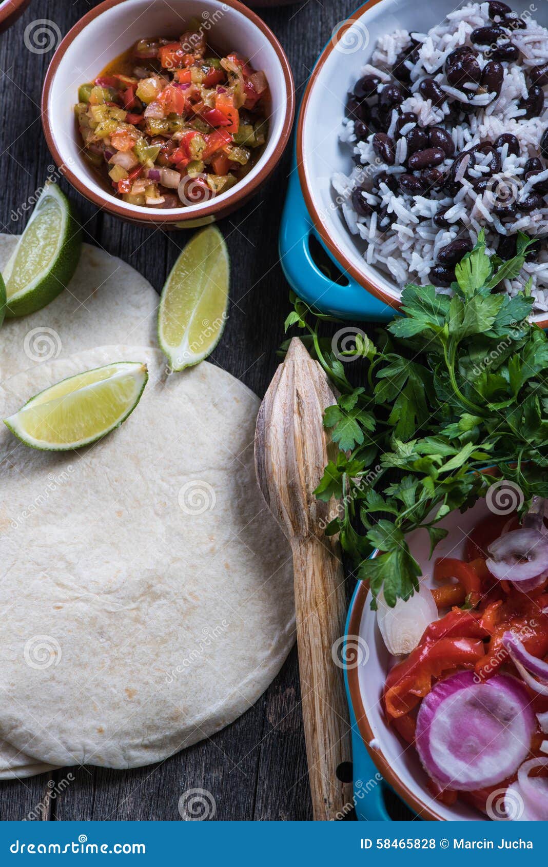 Preparation of Classic Street Food Burritos Stock Photo - Image of ...