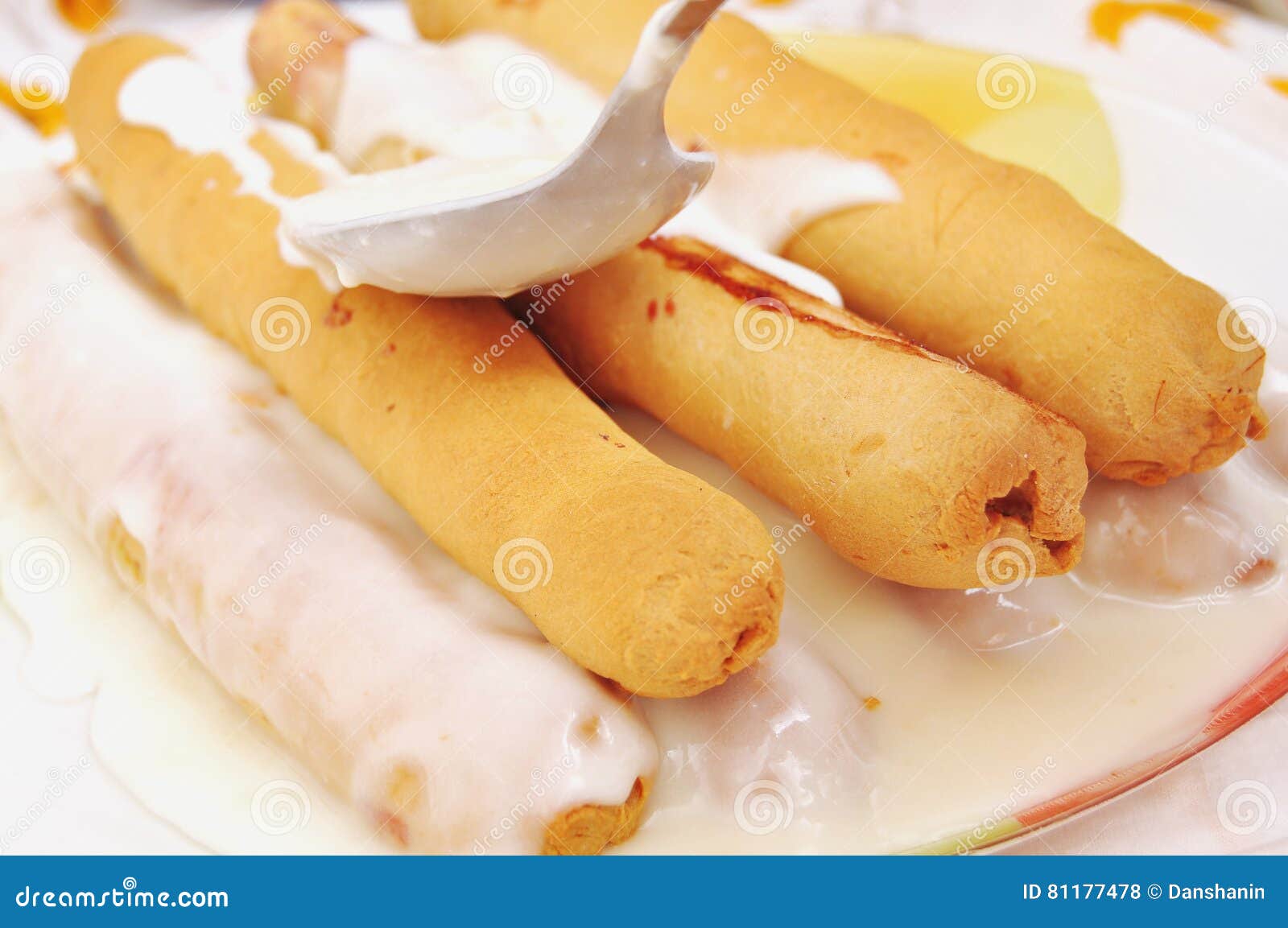 Preparation of Compound Cake Stock Photo - Image of delicious, browned ...