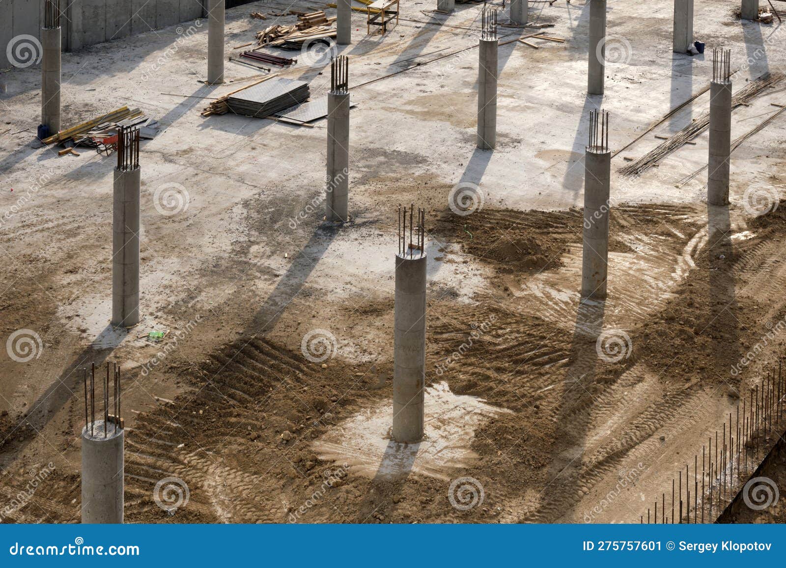 Preparation of Concrete Foundation and Construction Piles at Level 0 ...