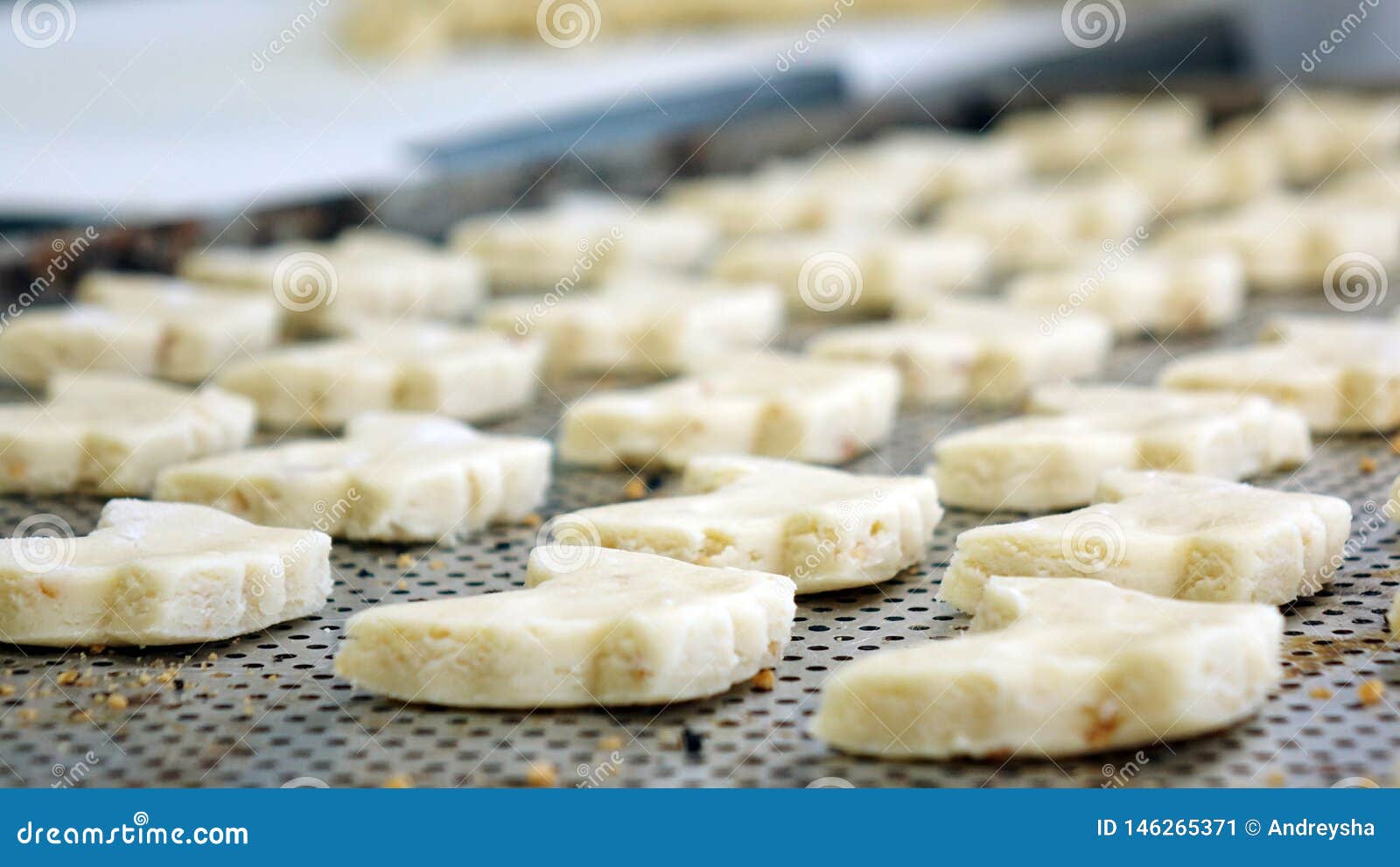 Preparation of Cookies for Baking. Cooking Process in the Kitchen Stock ...