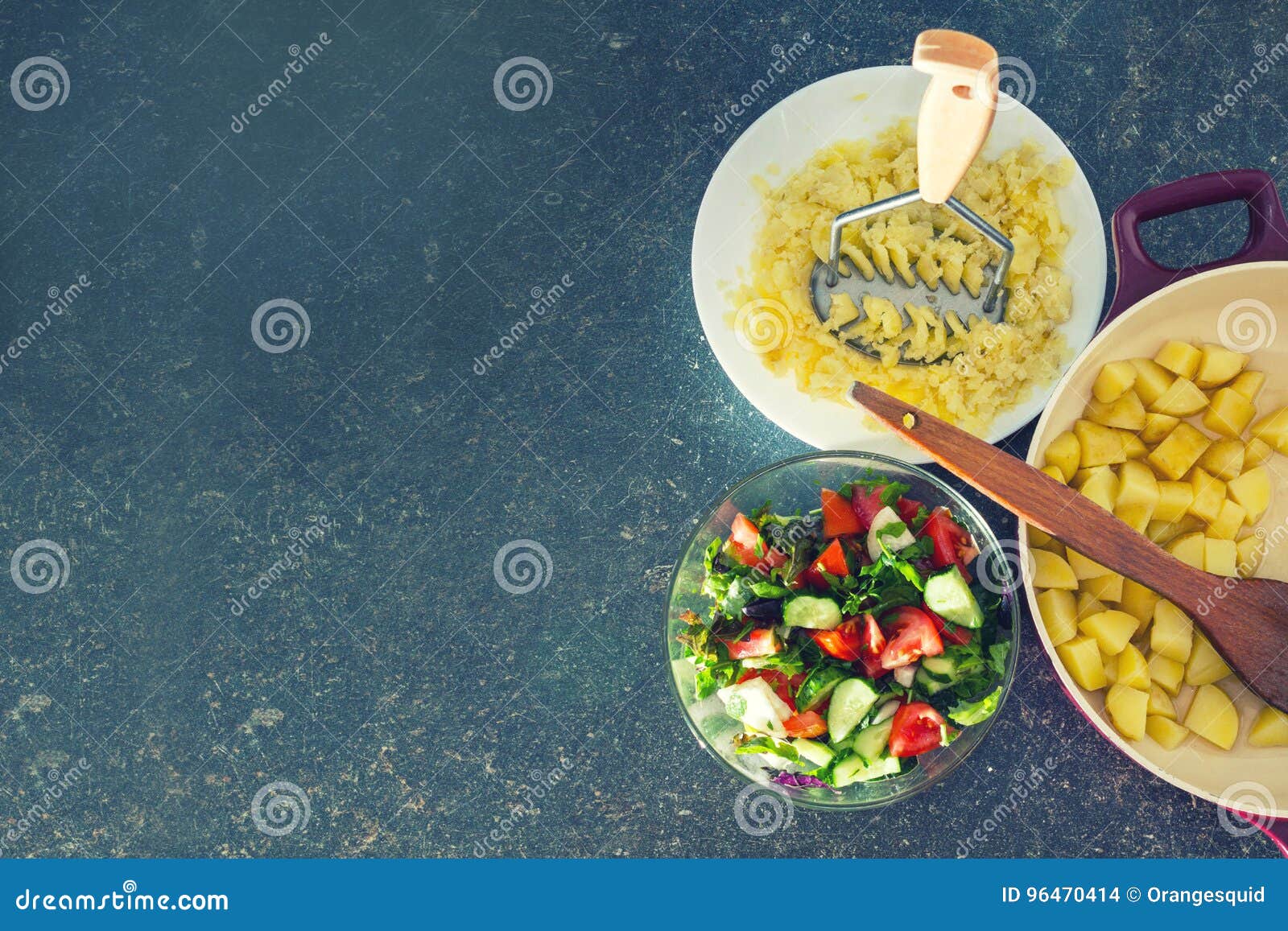 Preparation of Dinner at Home. Stock Photo - Image of food, spoon: 96470414