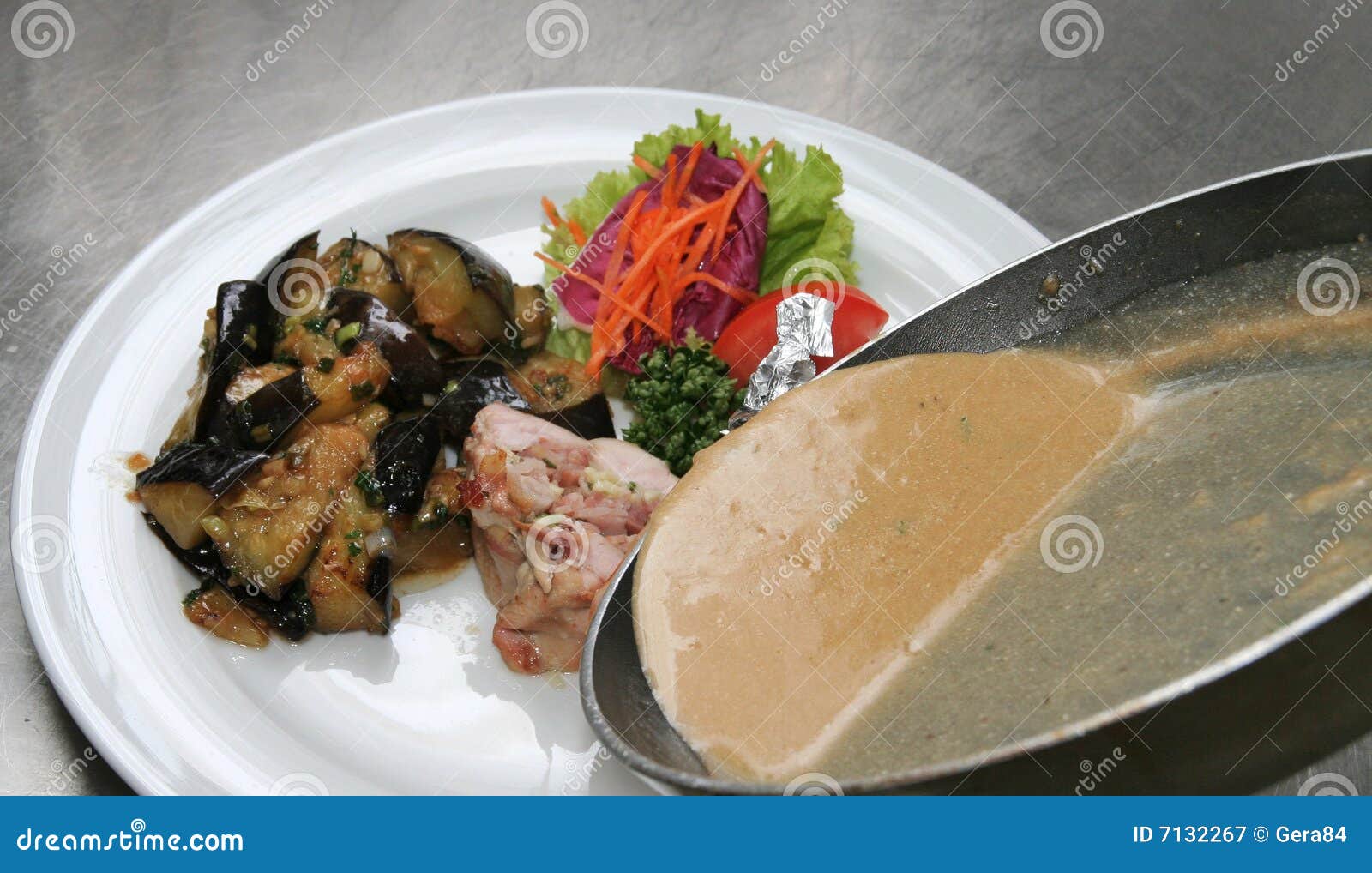 Preparation of a dish stock image. Image of dish, frying - 7132267