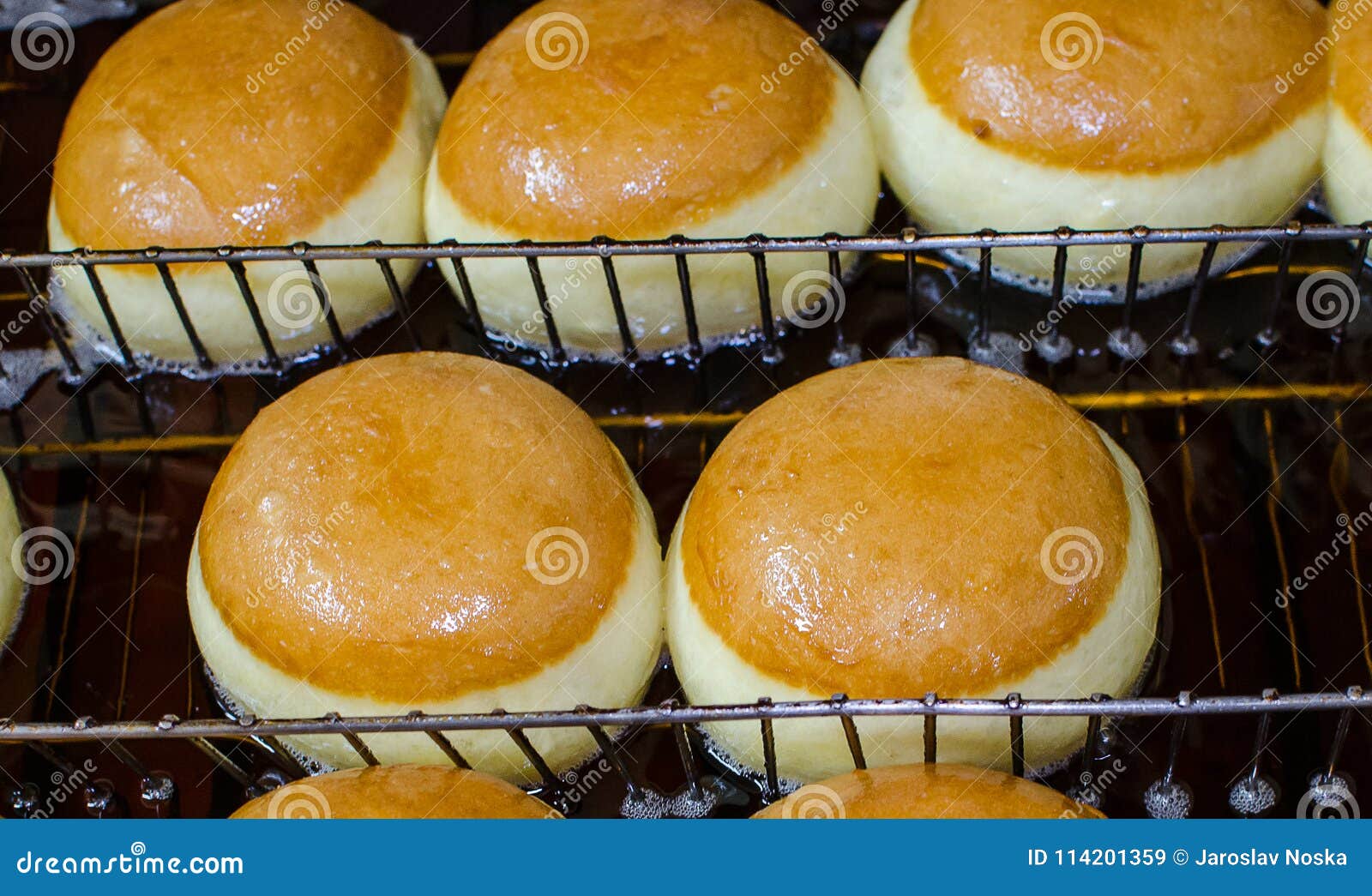 Preparation of donuts stock image. Image of handmade - 114201359