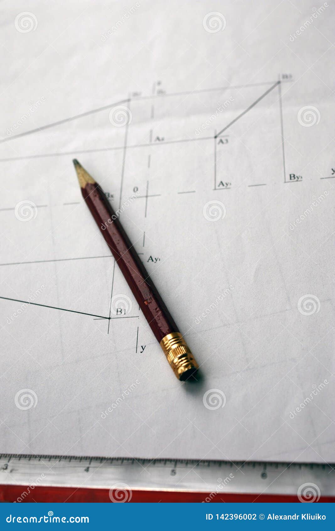 Preparation For Drafting Documents, Drawings, Tools And Diagrams On The ...
