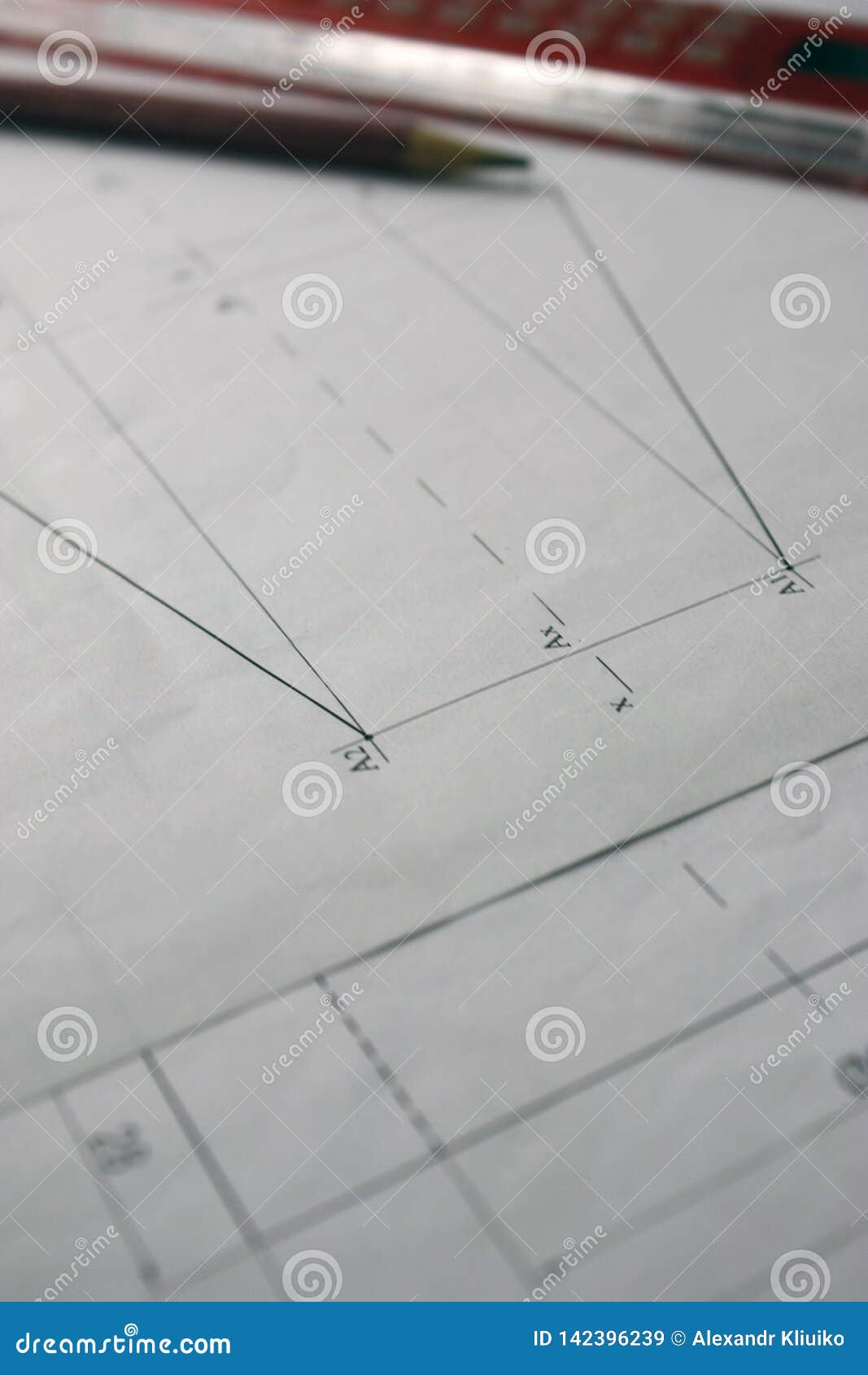 Preparation For Drafting Documents, Drawings, Tools And Diagrams On The ...